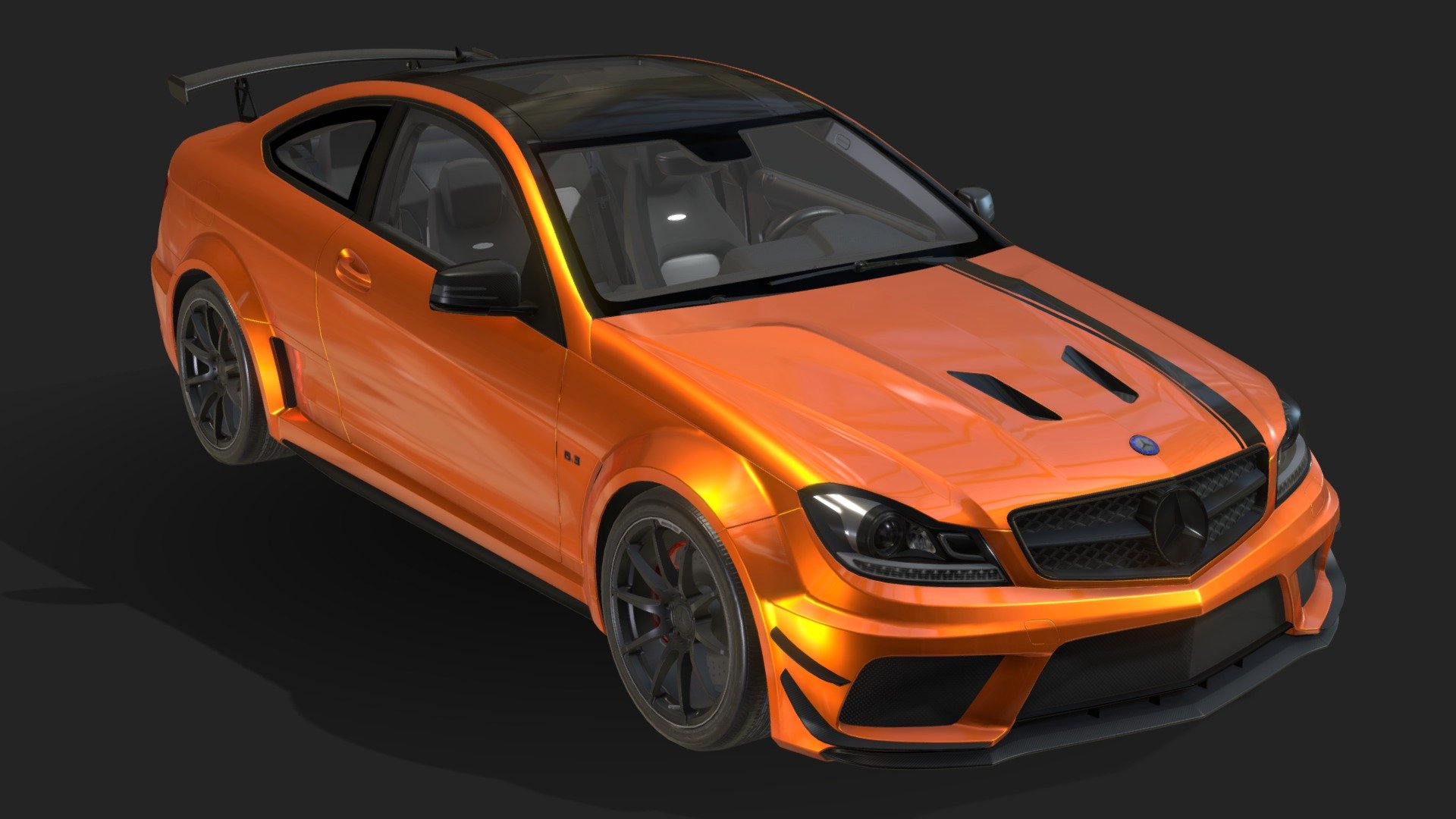 Mercedes-Benz C63 AMG Coupe Black Series 2014 - 3D model by ...