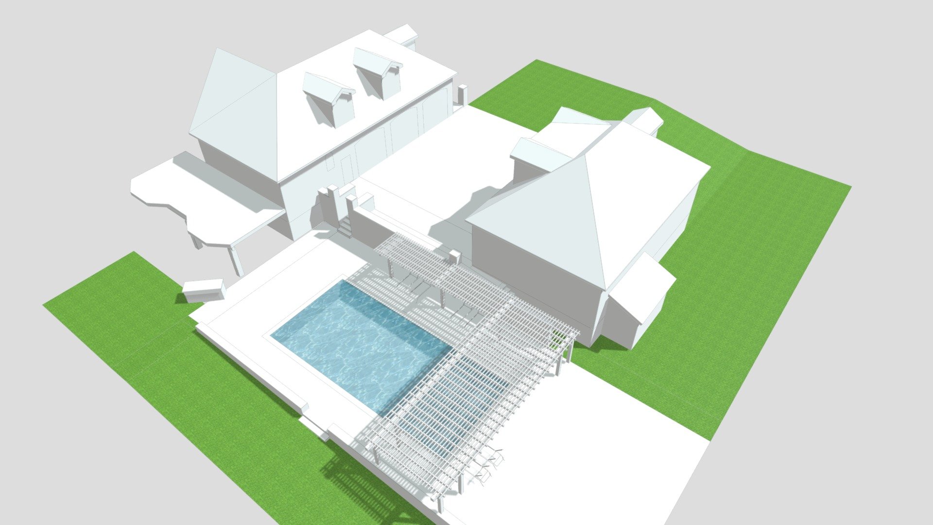 Hollis pool and garage concept Aug 7 - 3D model by springpt [1fa6323 ...