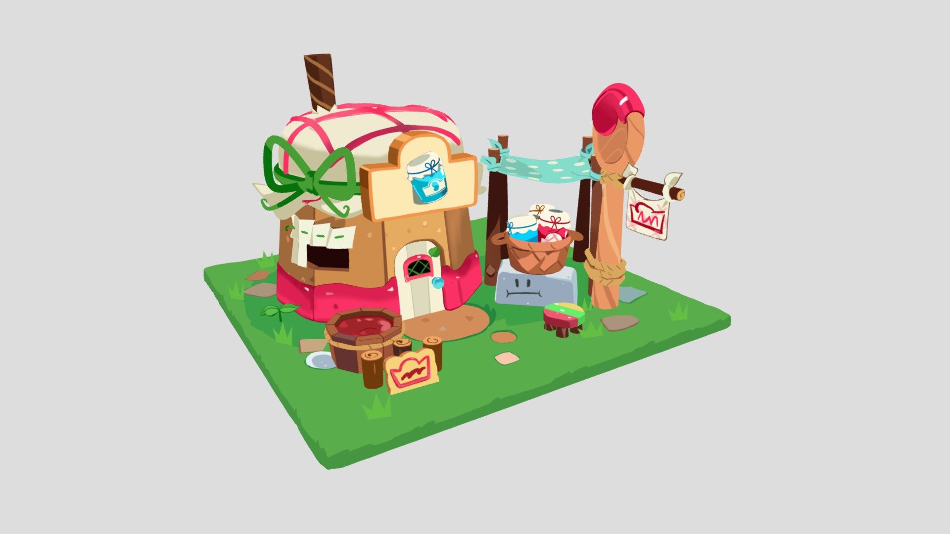 Cookie House - Download Free 3D model by YoungYeh (@younggilgamesh ...