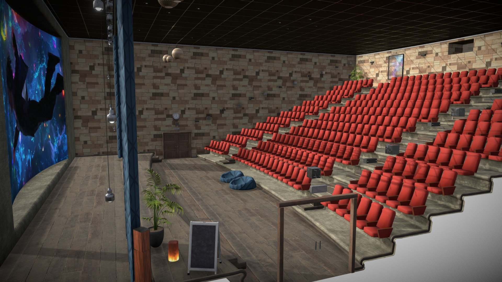 Cinema/Theater - 3D model by mailfromstefanie [1faa7a4] - Sketchfab