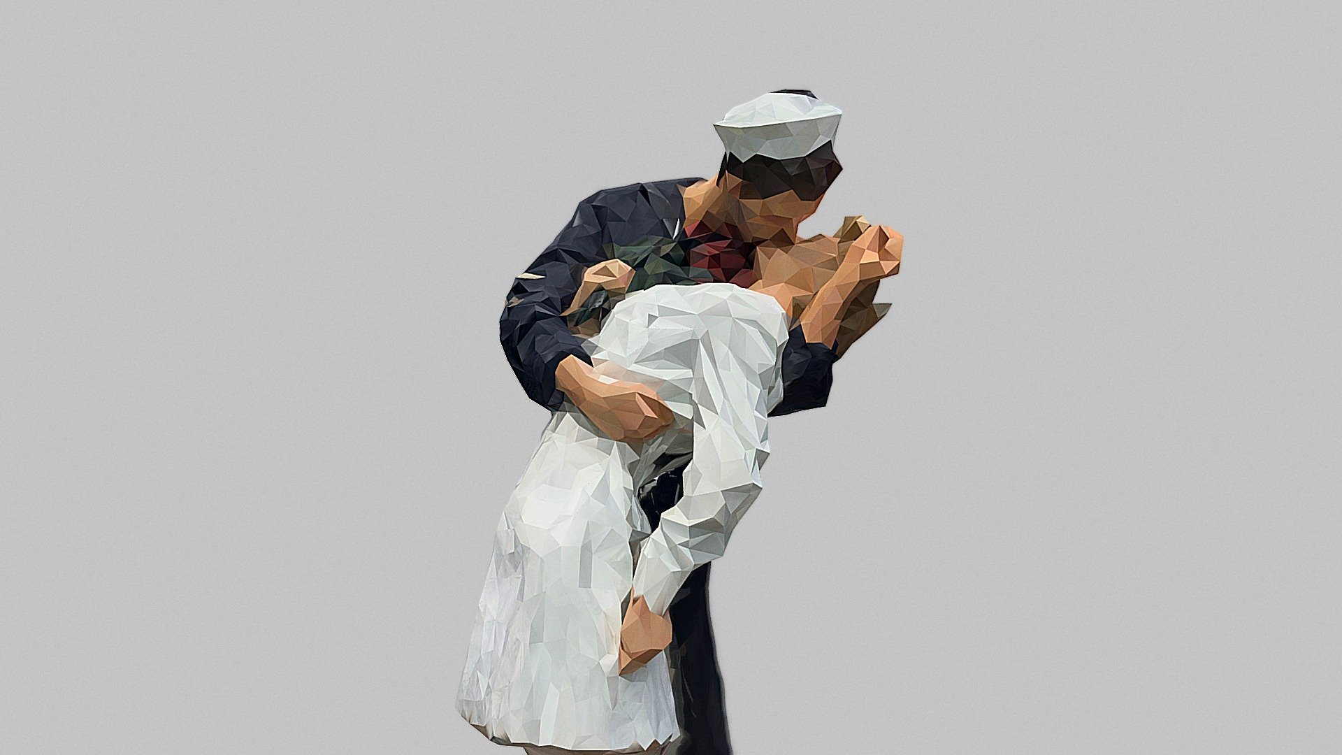 Embracing peace polygonized - Buy Royalty Free 3D model by alban ...