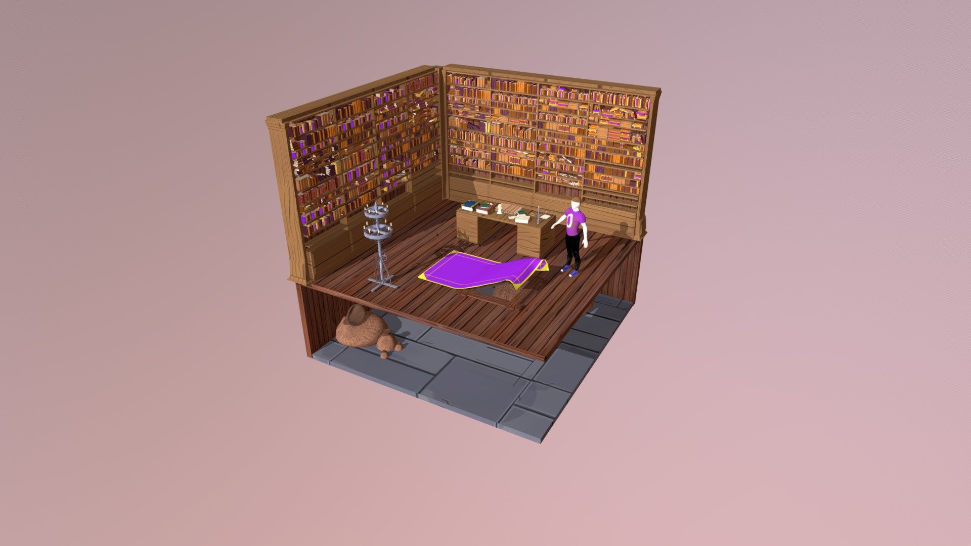 The Library - 3D model by b33vor [1fb397b] - Sketchfab
