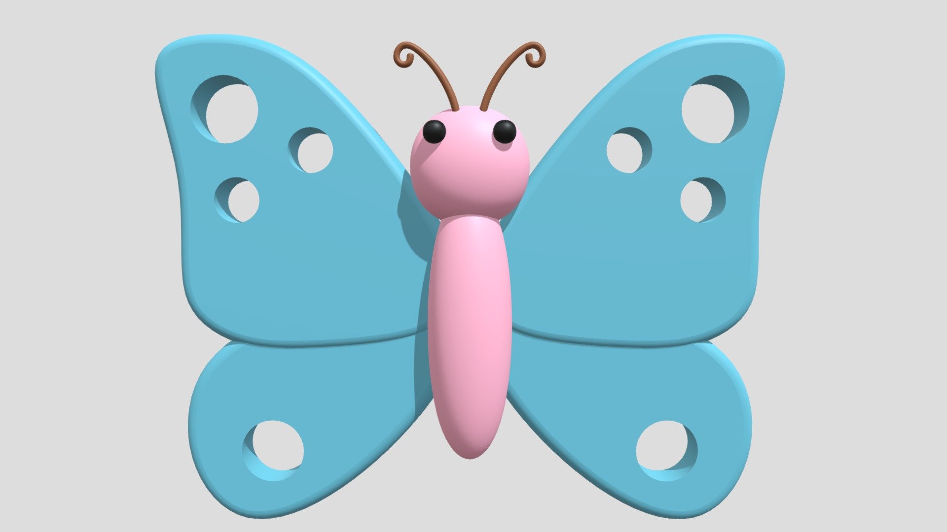 Cartoon Cute Butterfly 4 - Buy Royalty Free 3D model by Philip Storm ...