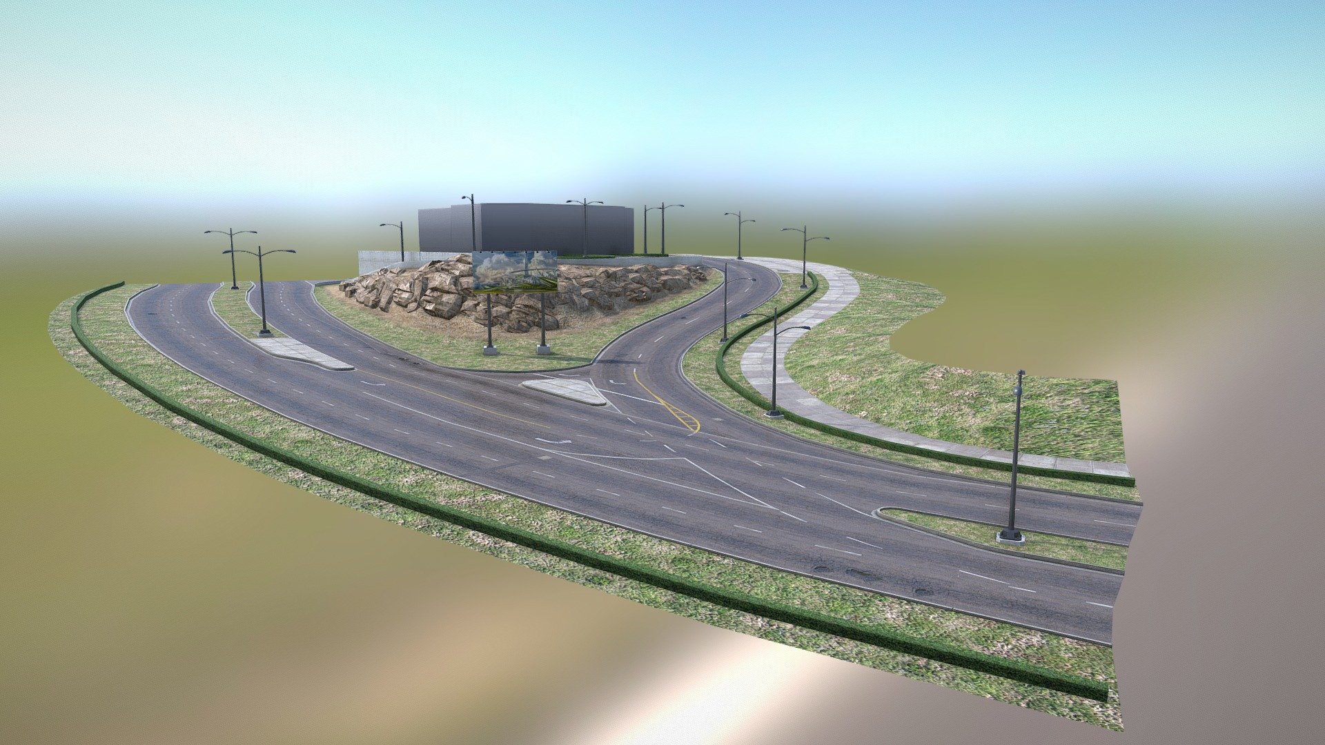 Landscape - 3D model by mental_pro [1fb5bd0] - Sketchfab