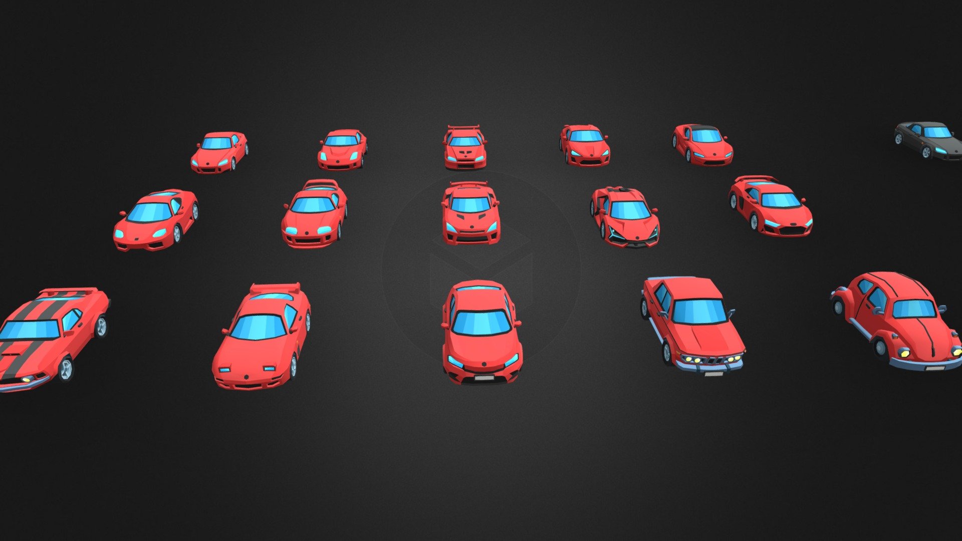 Toon Vehicles Variety: 15 Cars with 10 Colors - 3D model by DOGANINDS ...