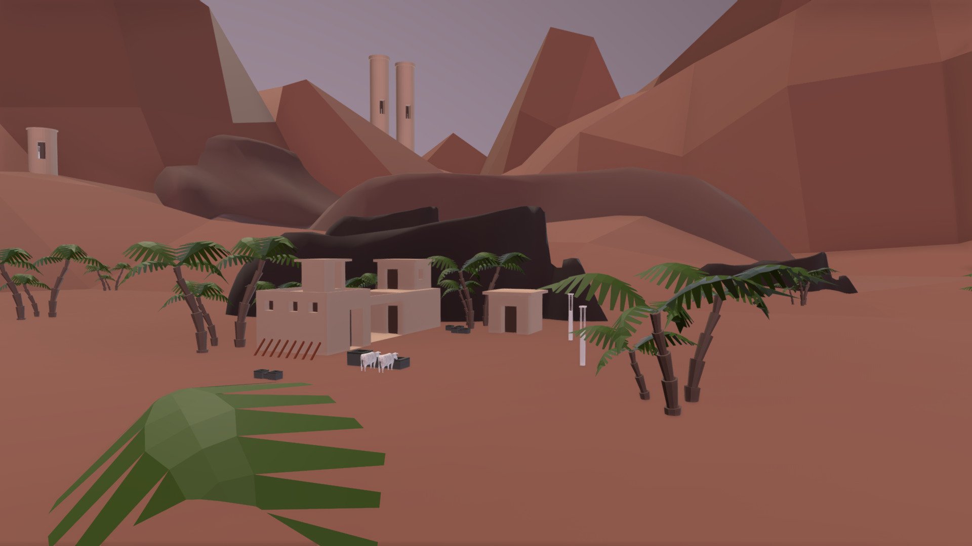 Desert country side Lowpoly scene | 4$ - 3D model by Nofil.Khan ...