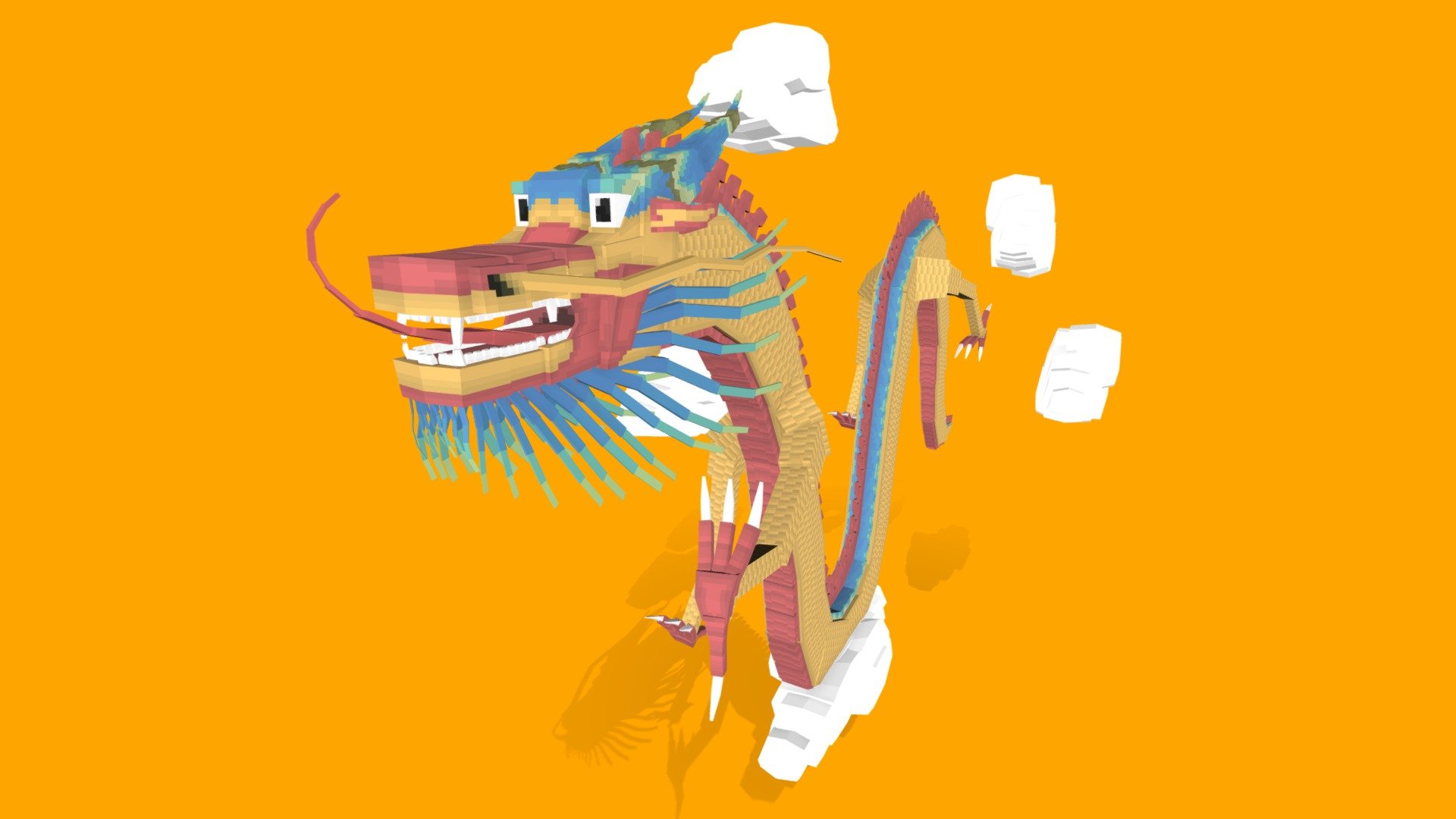 Chinese Dragon LowPoly - Download Free 3D model by KaraBulba4ka ...