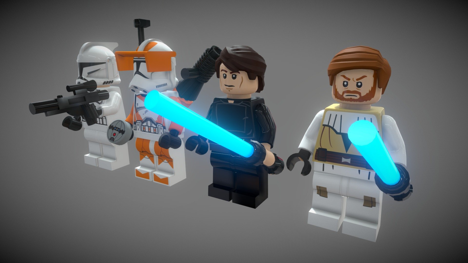 Republic Clones / Anakin / Kenobi LEGO STAR WARS - Buy Royalty Free 3D ...