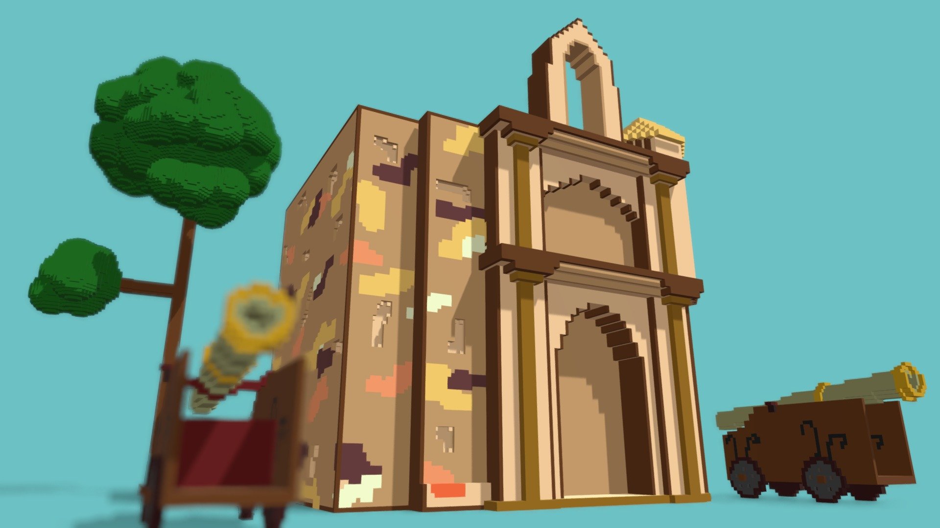 A Famosa Melaka 3D Voxel - Download Free 3D model by naamira (@naddy ...
