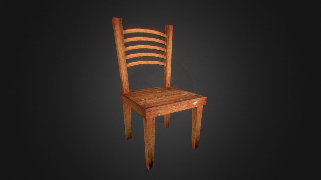 Wooden Chair Lowpoly - 3D model by groch [1fc3e01] - Sketchfab