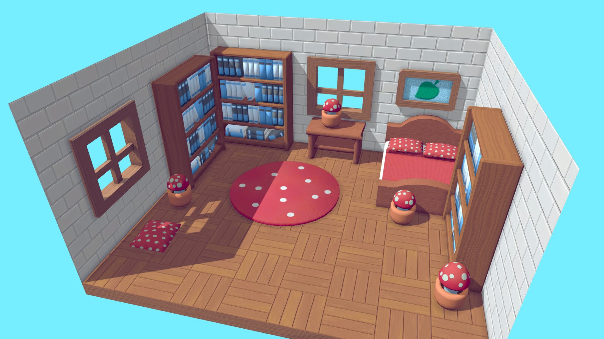 Mushroom Room - 3D model by Rick Hoppmann (@tinyruin) [1fc59ca] - Sketchfab