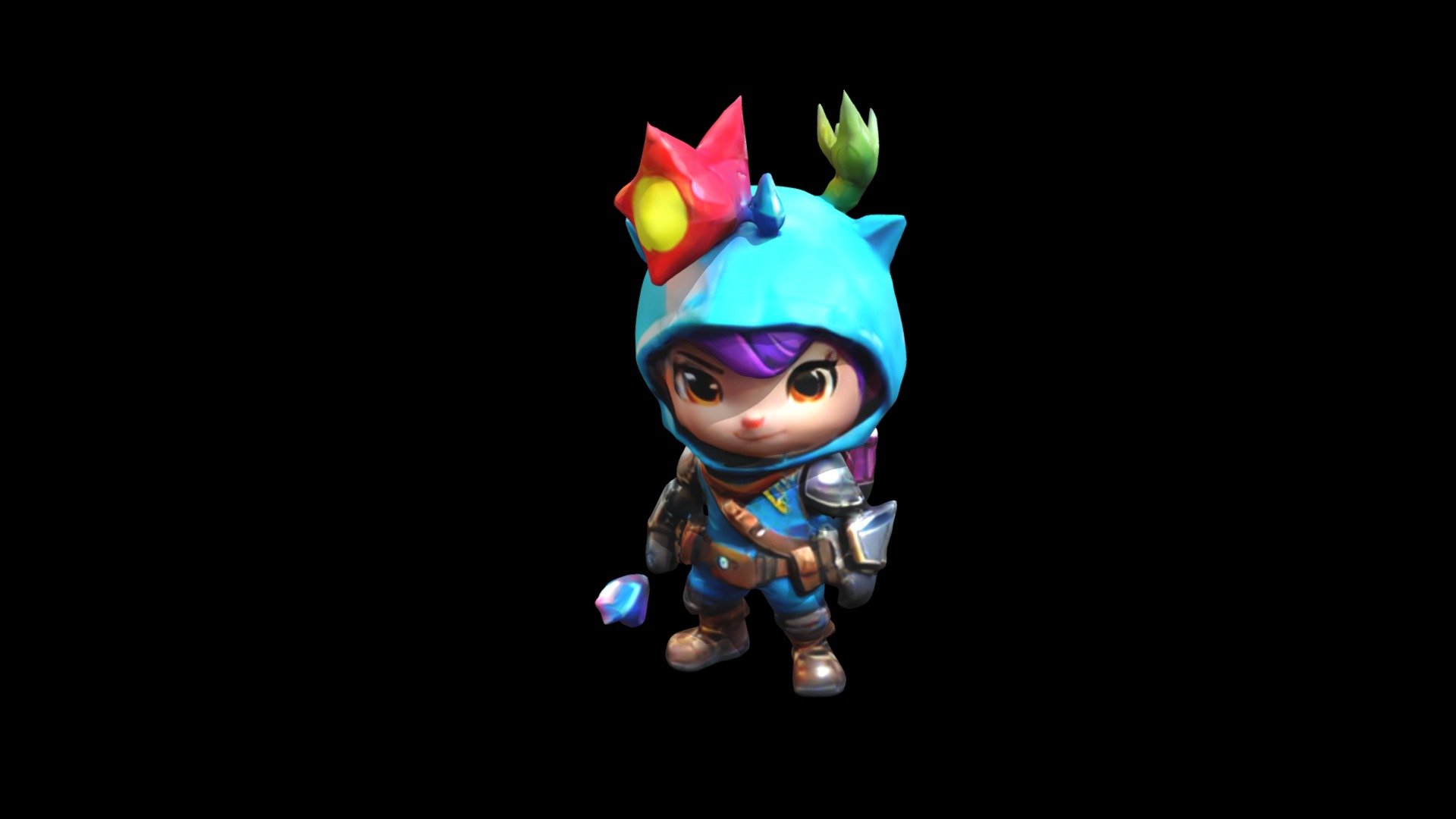 Anime Fighting Hero A warrior with blue armor st - Download Free 3D ...