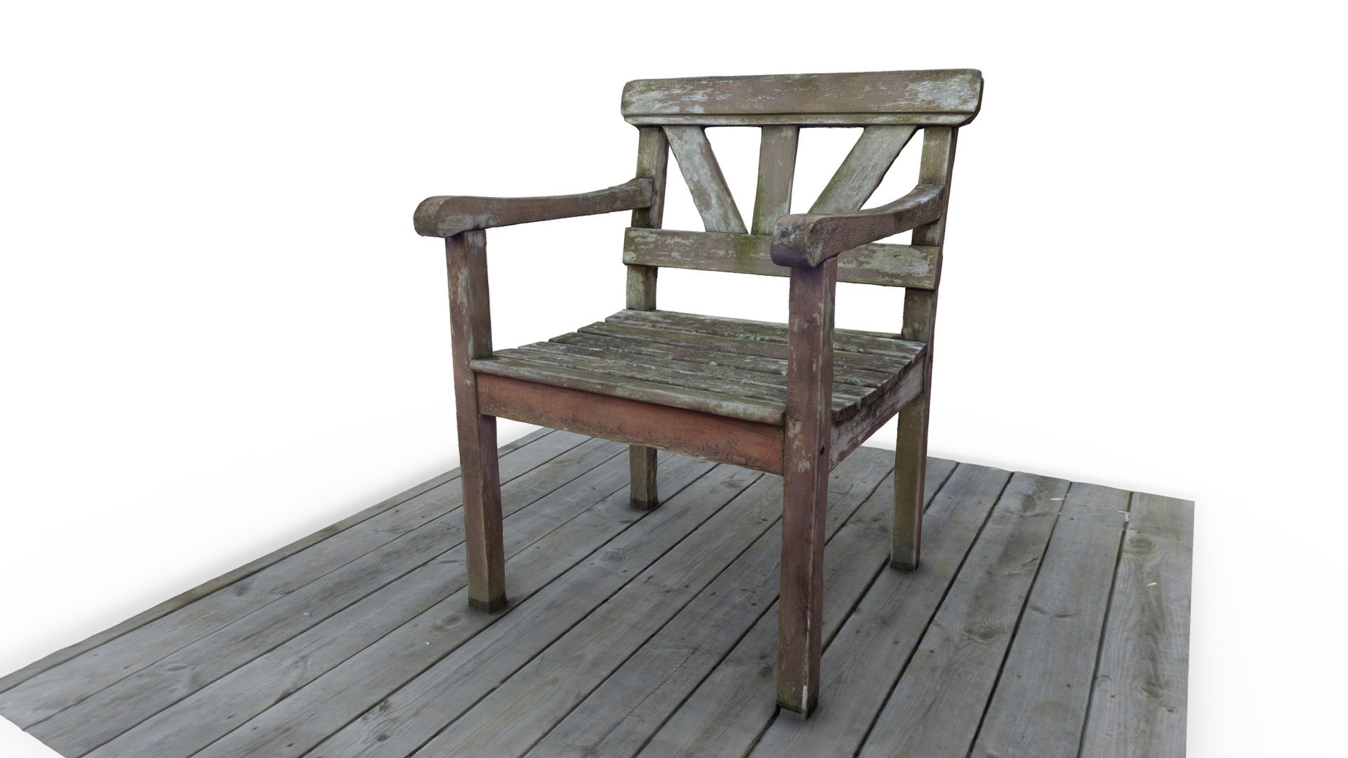 Rustic chair with outdoor patina - Buy Royalty Free 3D model by Adam de ...