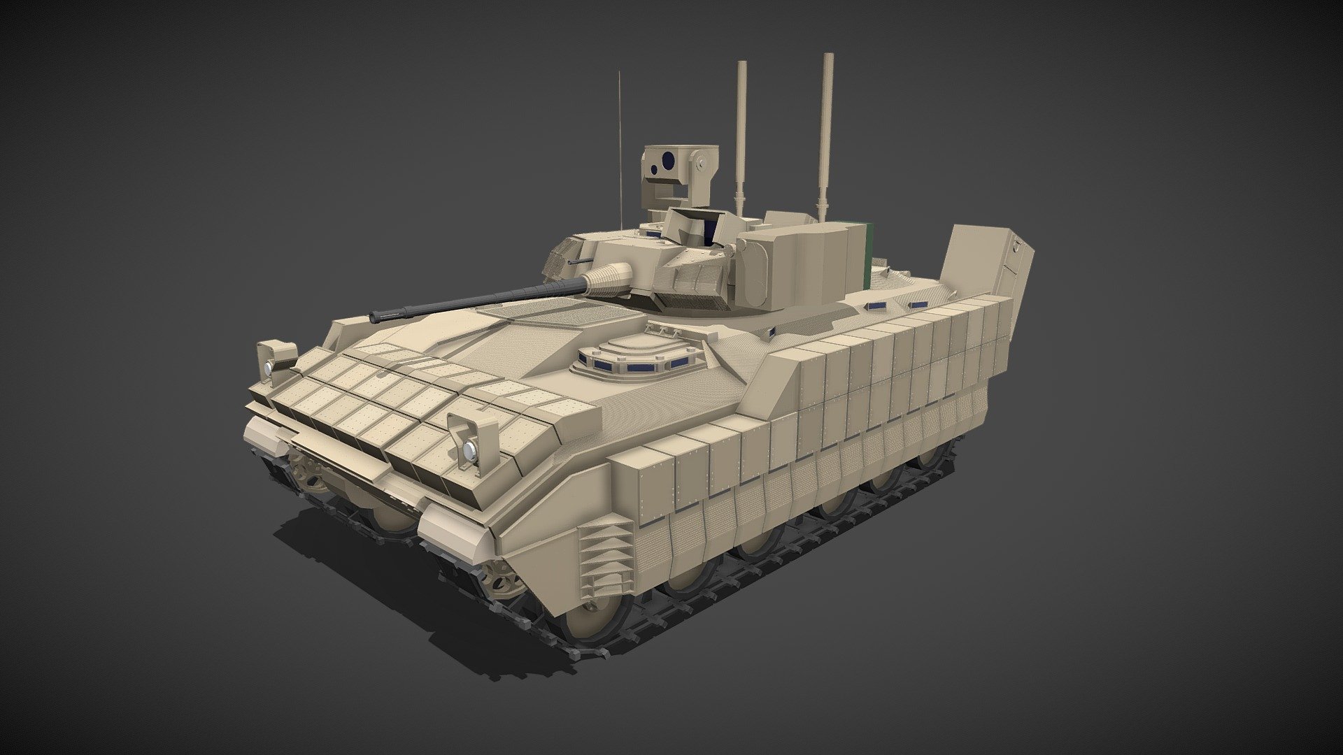 M2A3 Bradley Infantry Fighting Vehicle - 3D model by Nothingness0 ...