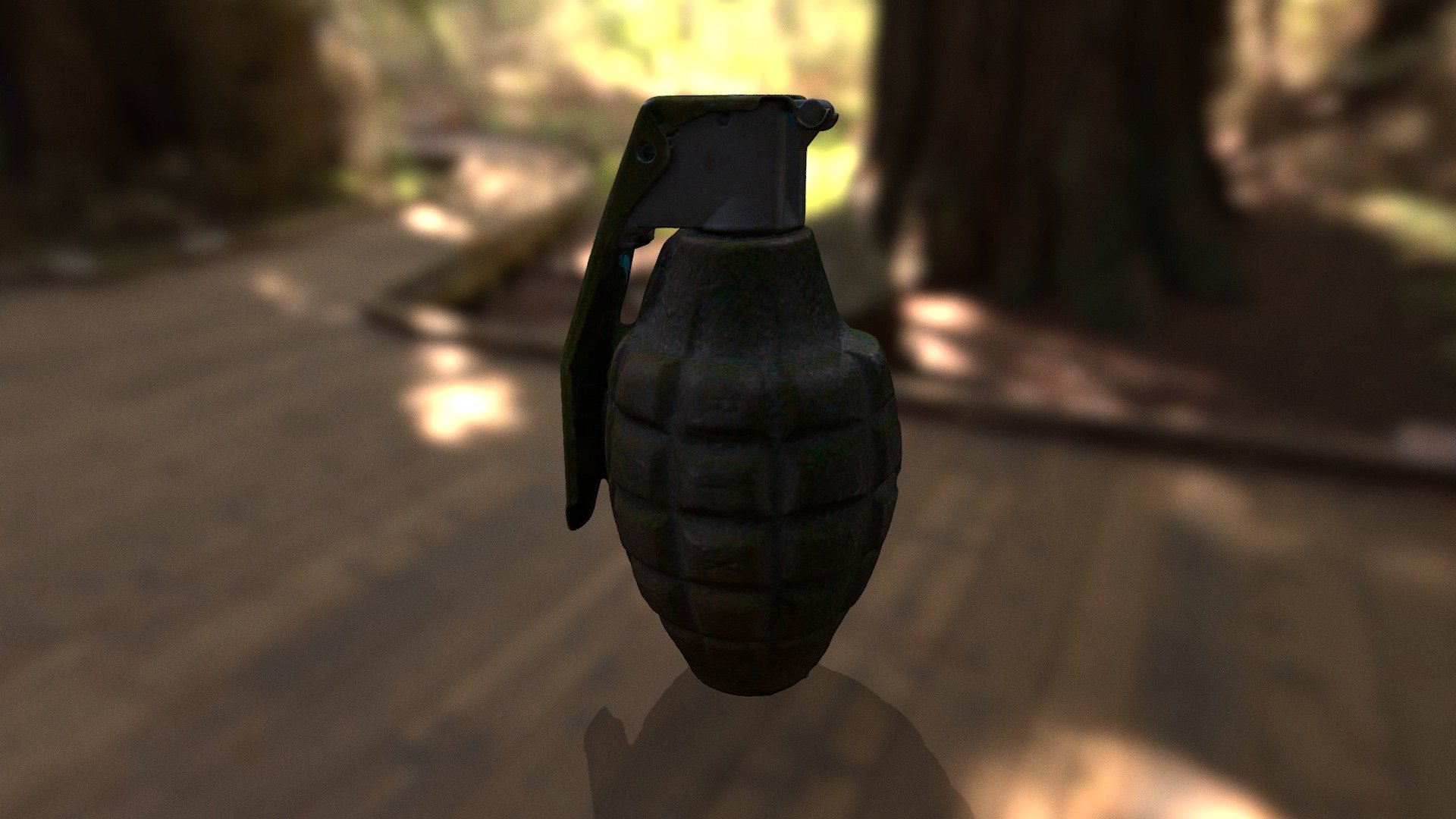 Grenade, hand, fragmentation, Mk 2A1, M11 Fuze - Download Free 3D model ...