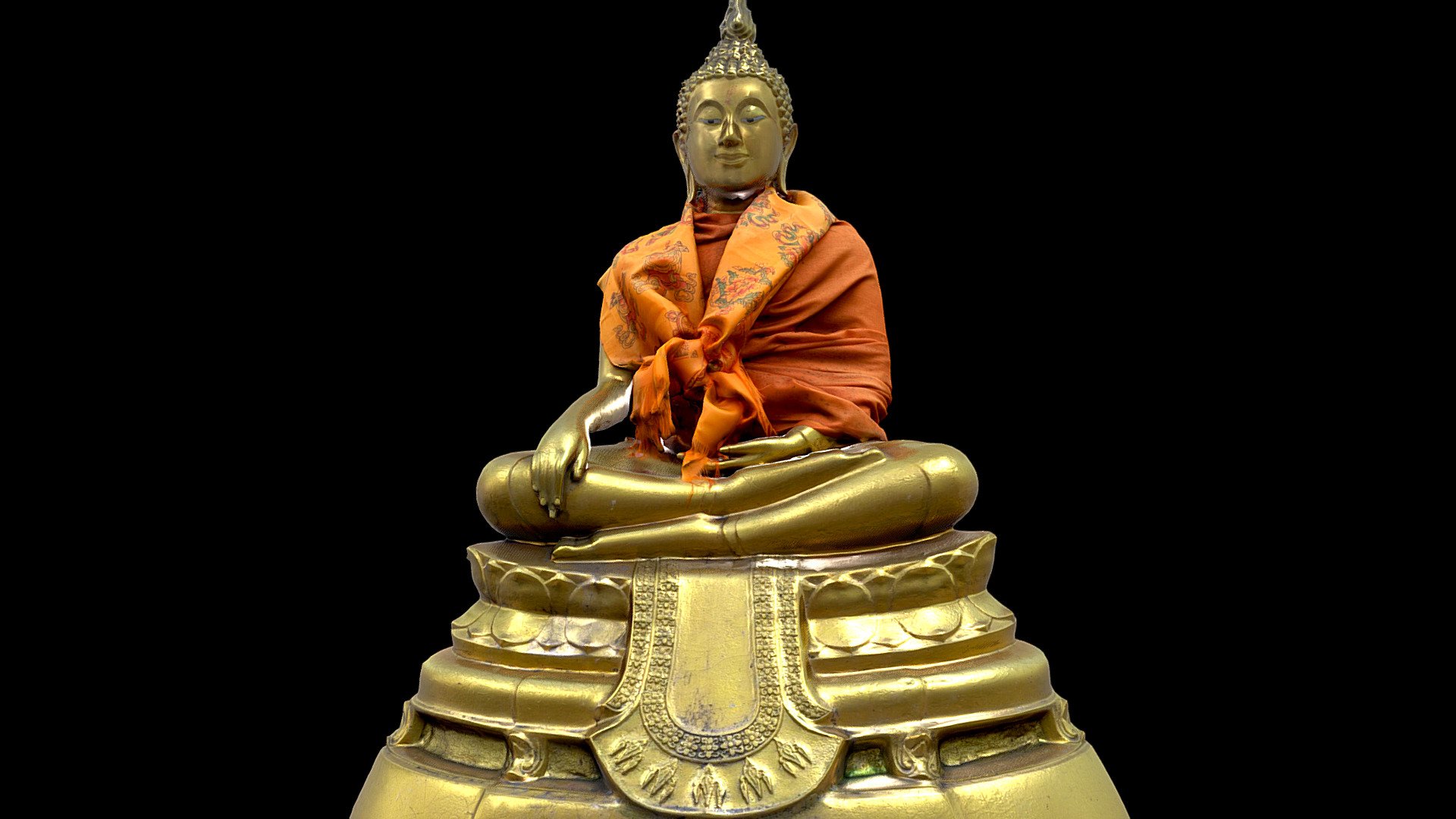 Buddha in Bhumisparsha mudra - Nepal Heritage - Buy Royalty Free 3D ...