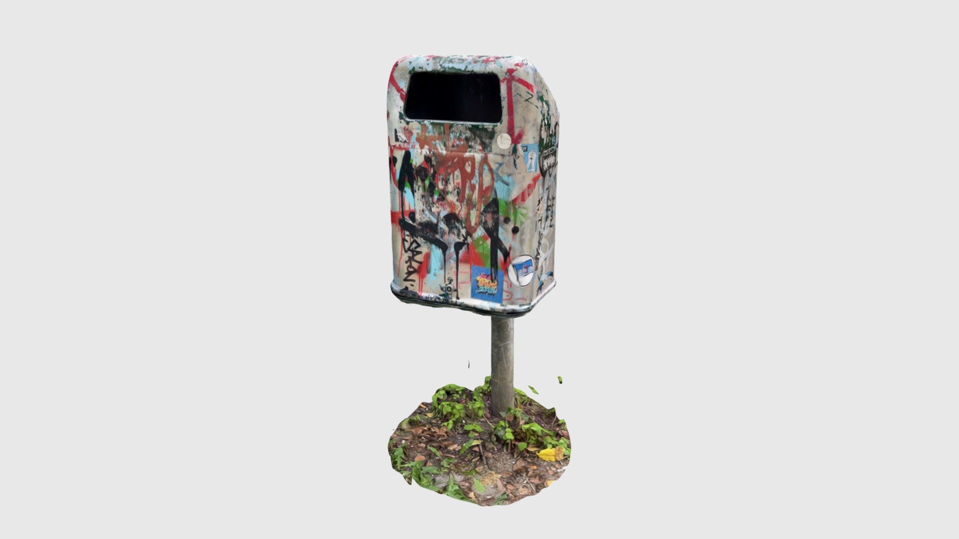 Garbage can with Graffiti - Download Free 3D model by juliusdrost ...