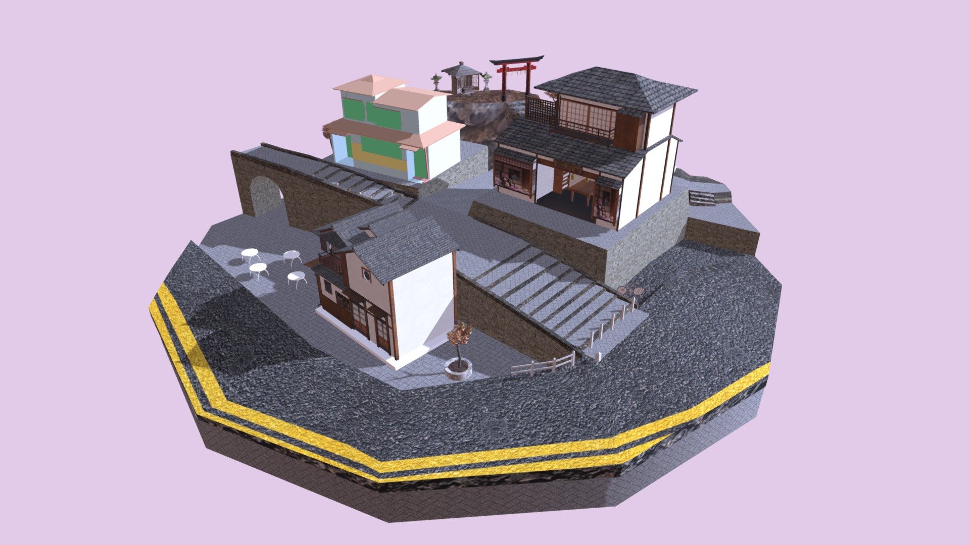 City Scene Kyoto 2020 - 3D model by Liam_Boesmans [1fe304b] - Sketchfab