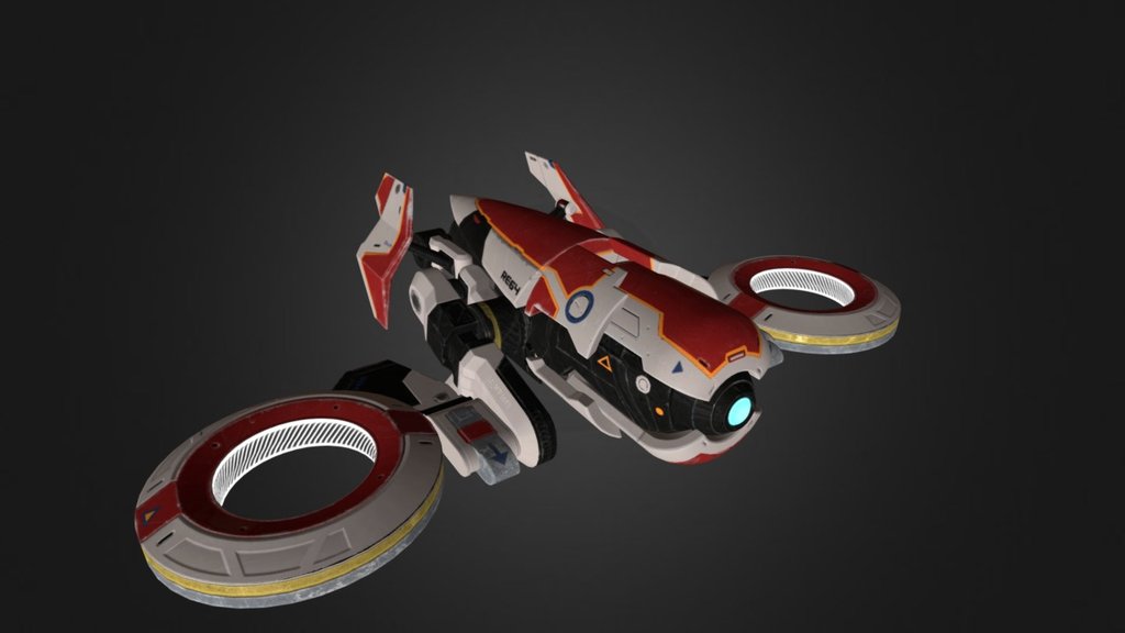 Flying drone - 3D model by Skiff177 [1fe34ff] - Sketchfab
