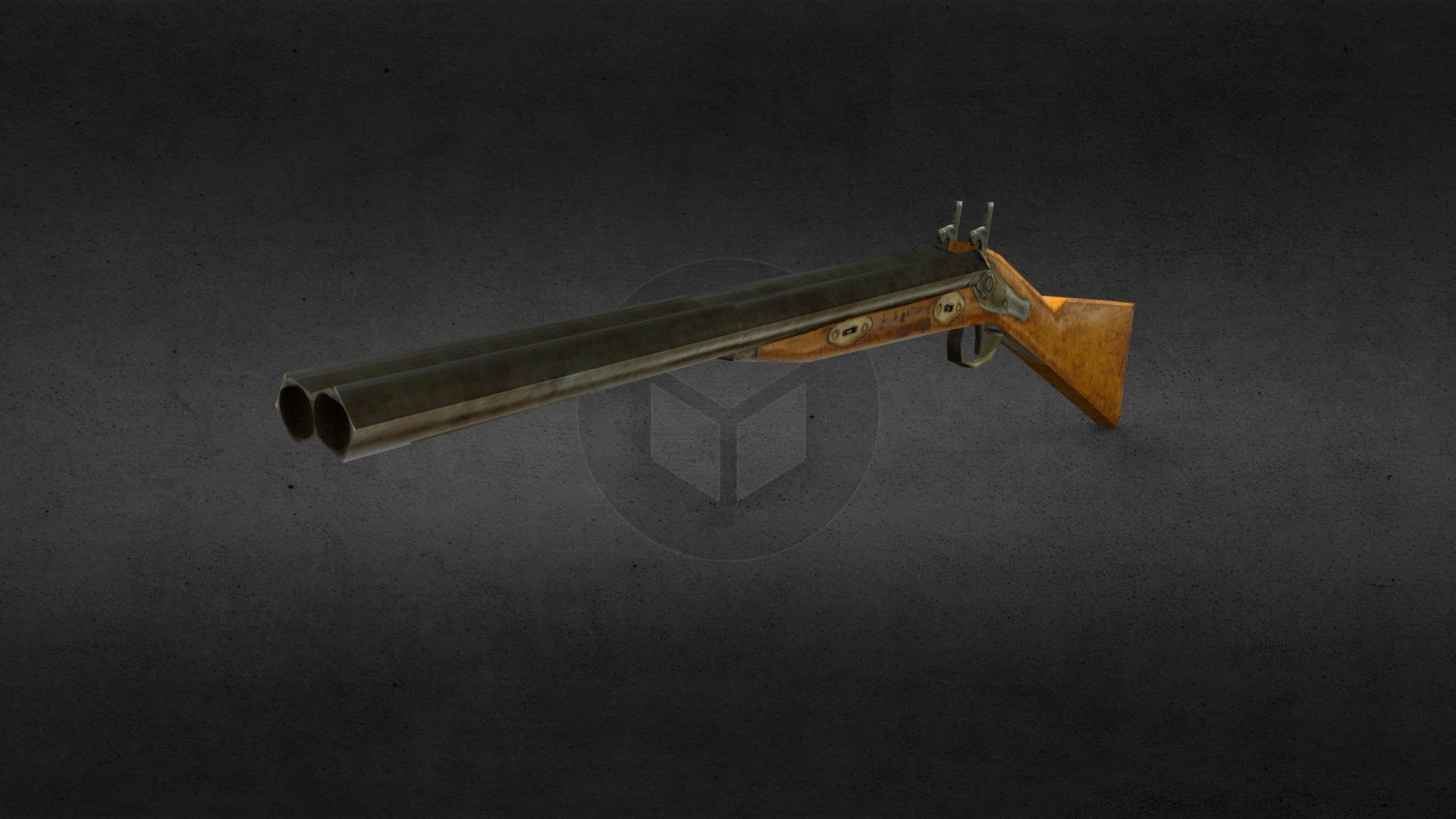 Ps1 - Double Barrel shotgun 1840 - Download Free 3D model by swordmanck ...
