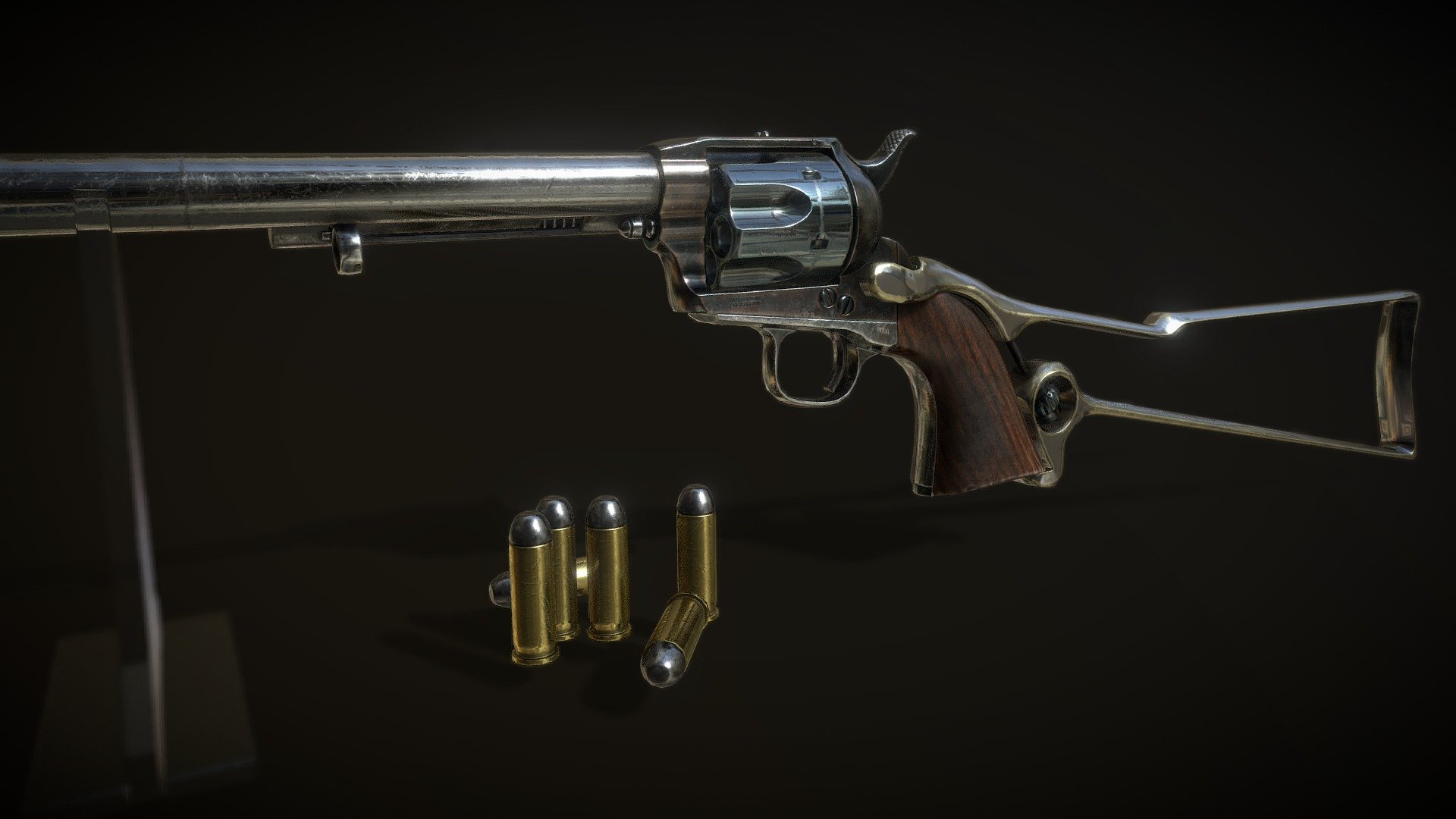 Colt SAA Peacemaker "Buntline Special" - Buy Royalty Free 3D model by ...