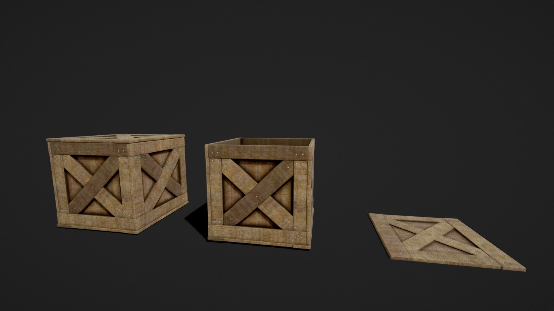 Wooden Crate (game ready) - Buy Royalty Free 3D model by Isaack - Tacko ...