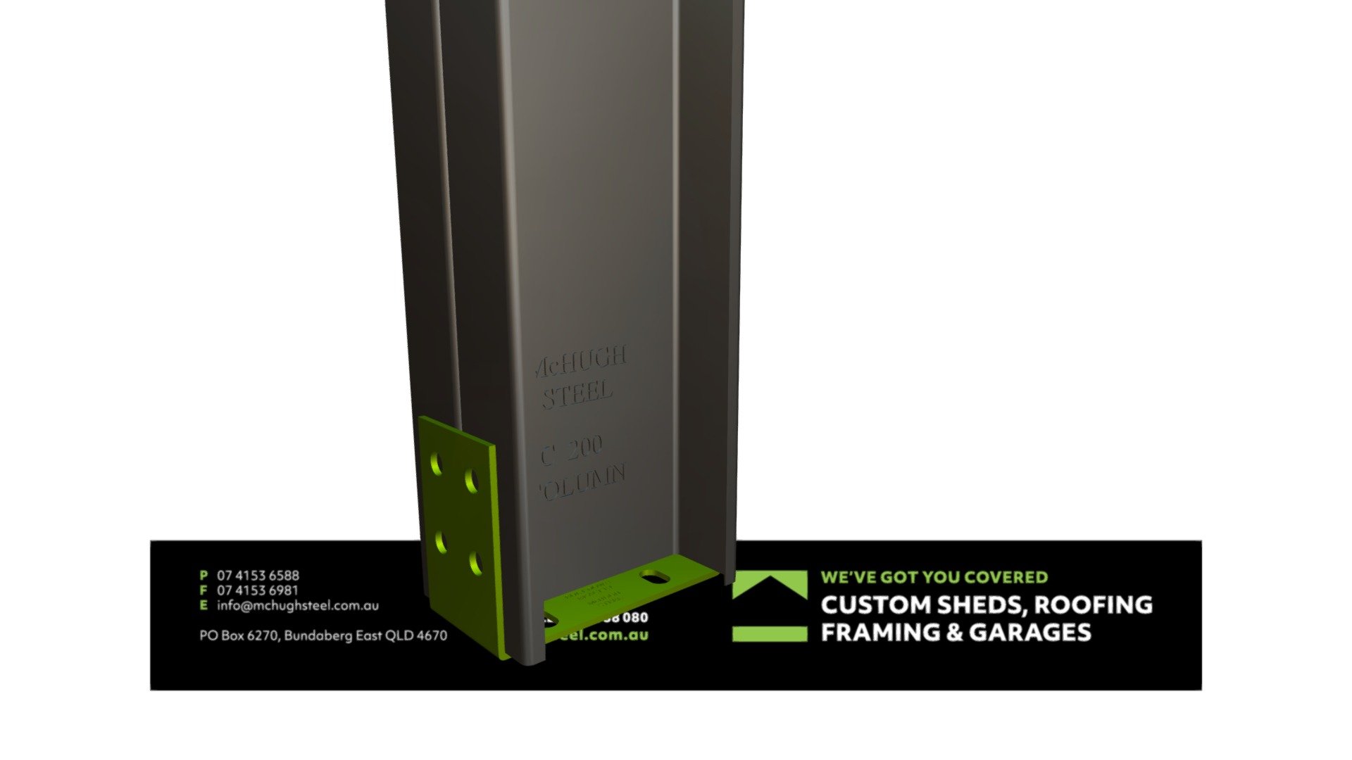 DWG135BB C200 Bolted Base Plate MCHUGH STEEL - 3D model by mchughsteel ...