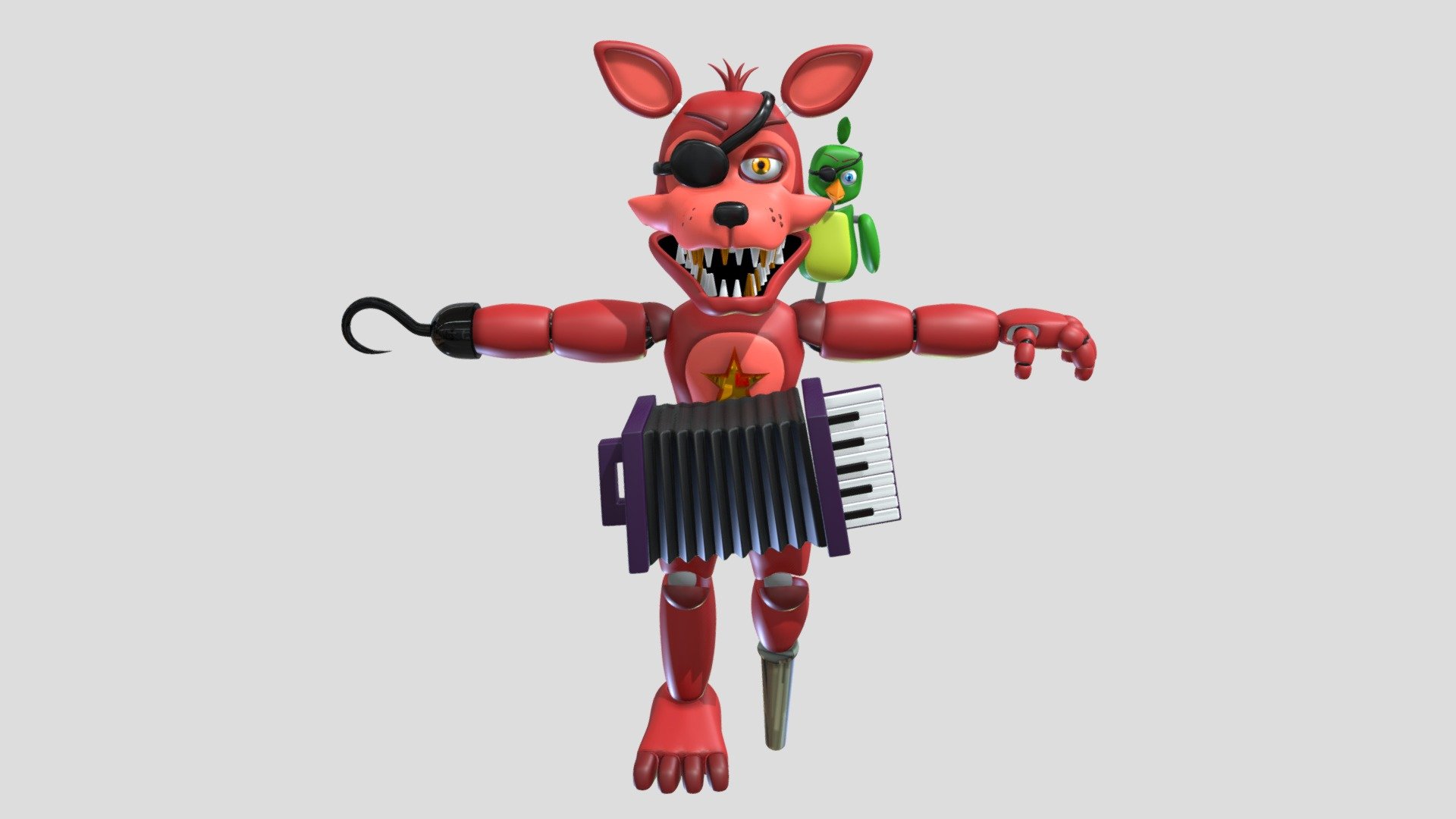 Rockstar Foxy - Download Free 3D model by skylajade69 [1ff44cc] - Sketchfab
