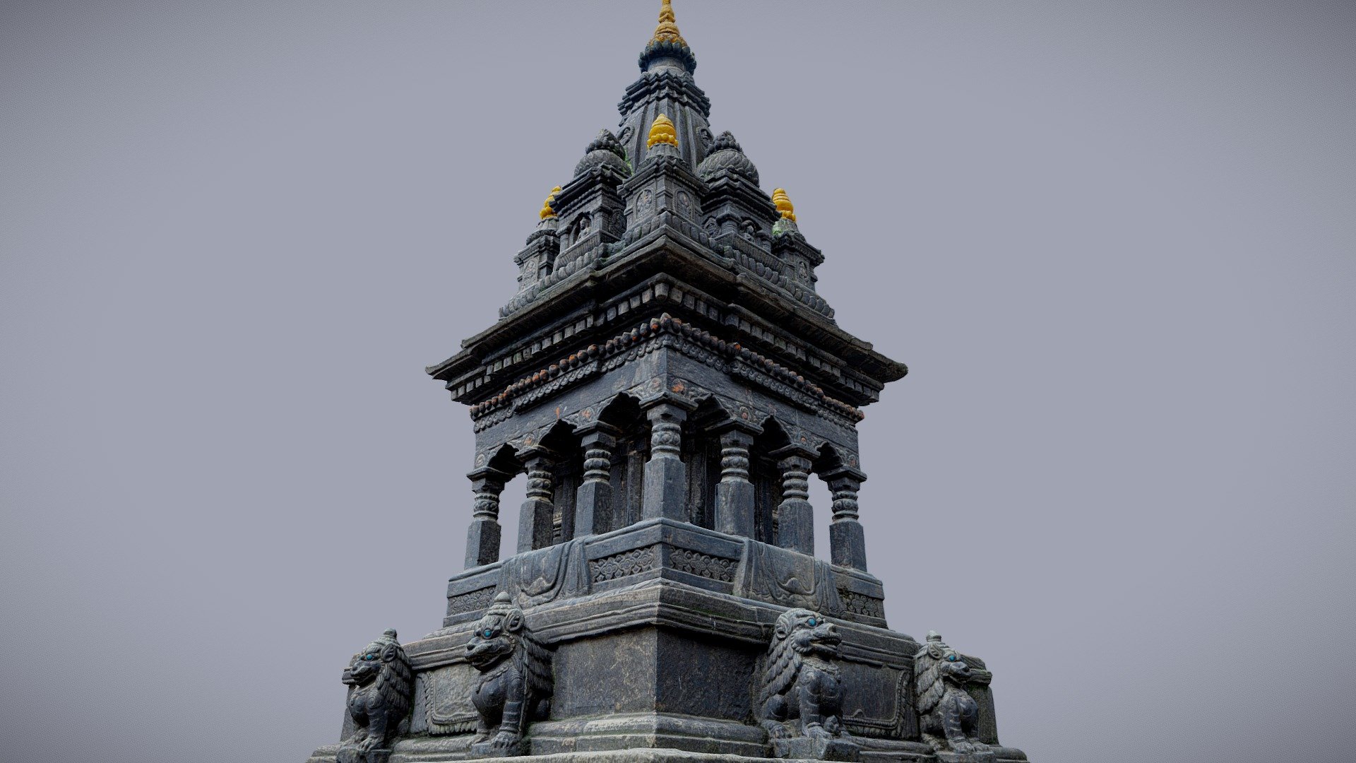 Shikhar Temple w/3 LOD - Nepal Heritage - Buy Royalty Free 3D model by ...