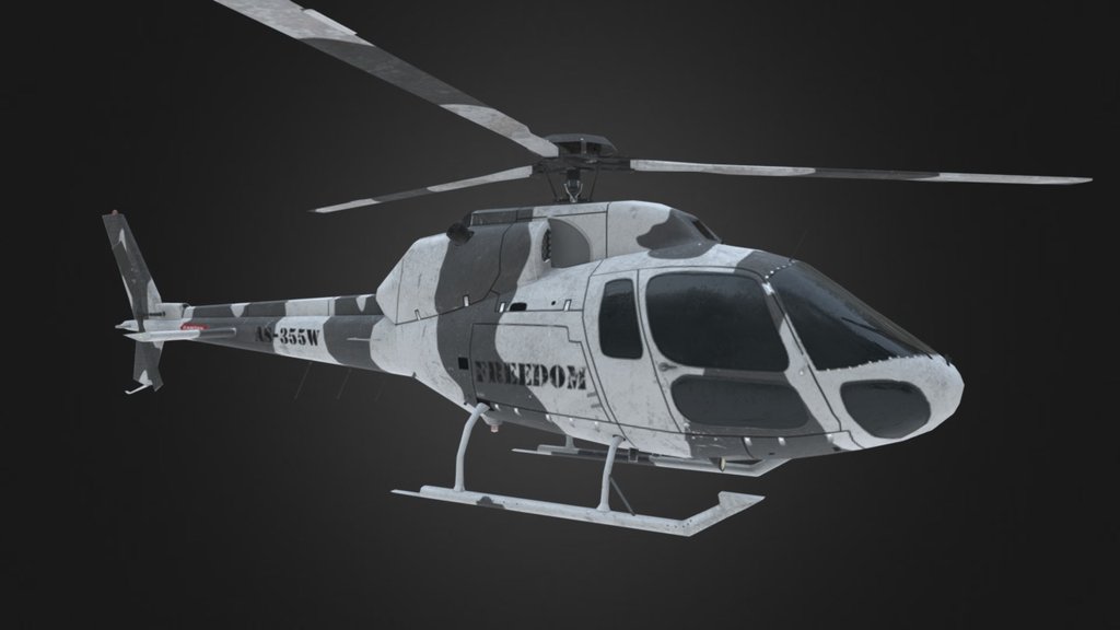 Military helicopter (Snow) - 3D model by remebox [1ff7360] - Sketchfab