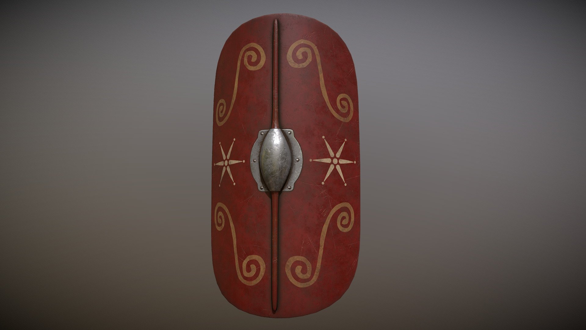 Republican Scutum (Red) - 3D model by Garrettich [1ffb130] - Sketchfab