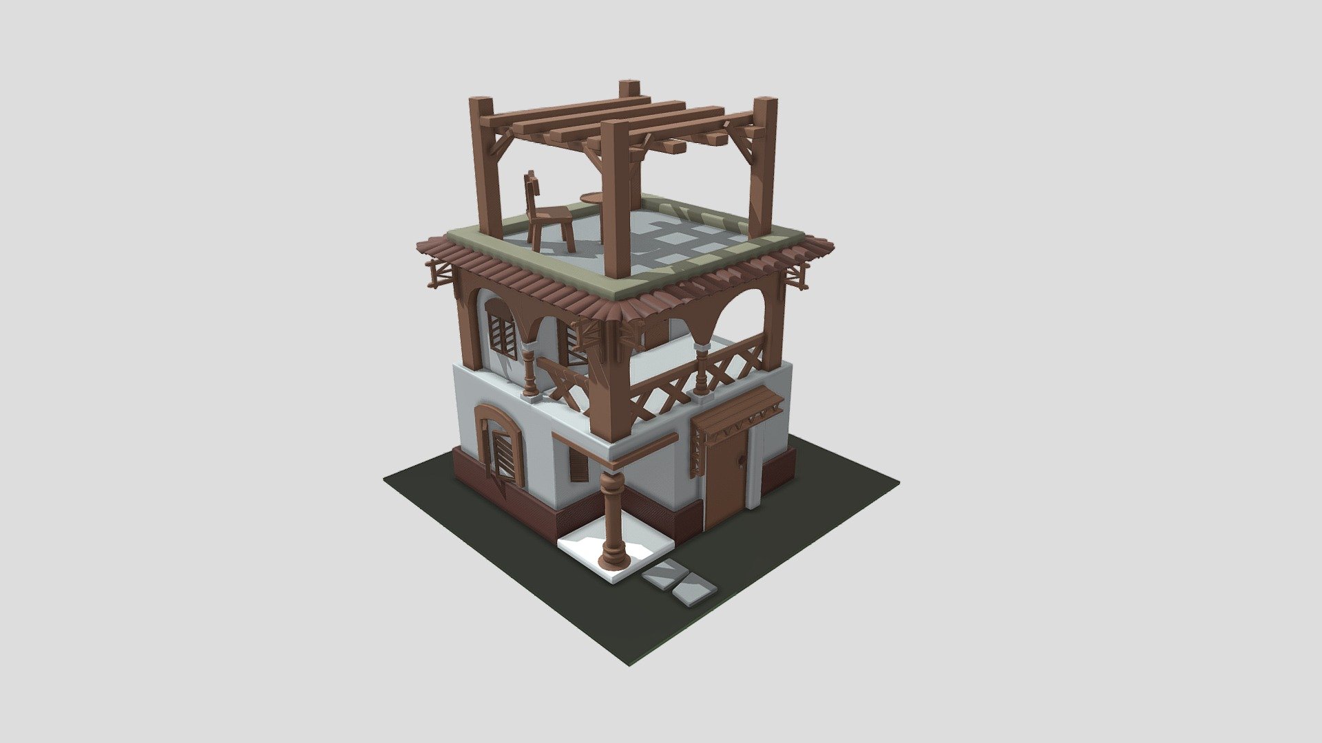 stylized building - Download Free 3D model by Sina (@Sin4) [1fffe04 ...