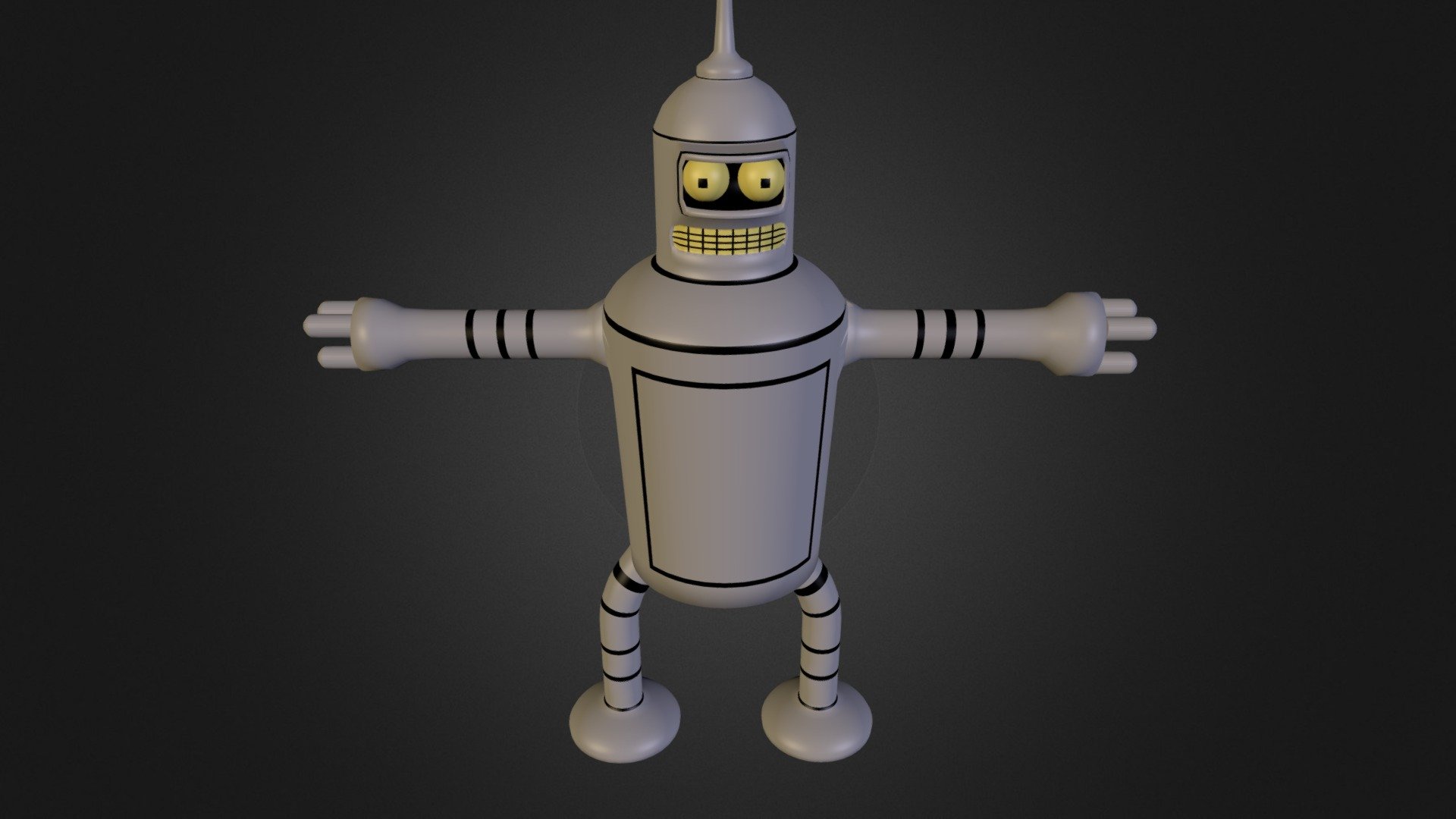 bender futurama.blend - 3D model by JonathanBrumbaugh [1ppJsV1] - Sketchfab