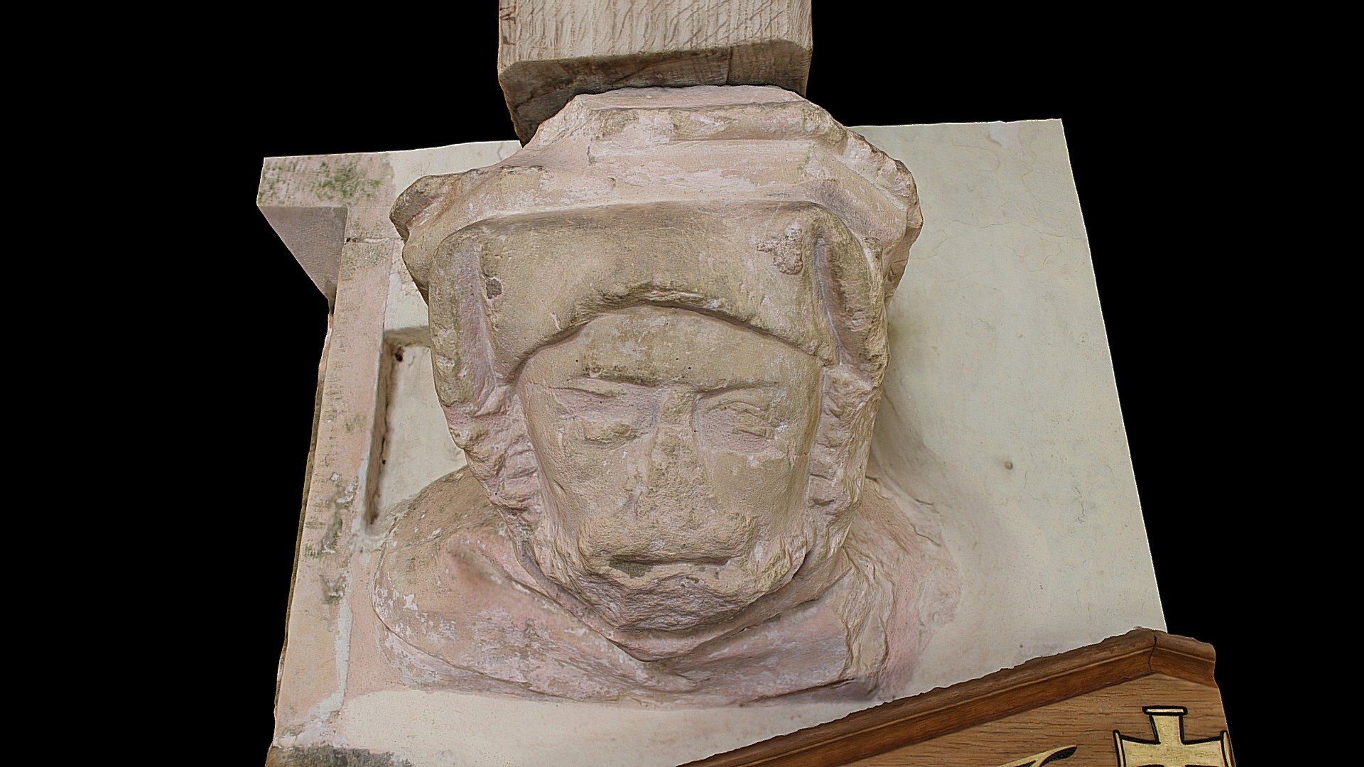Head corbel in the porch, Upper Hardres Church - 3D model by Kent ...