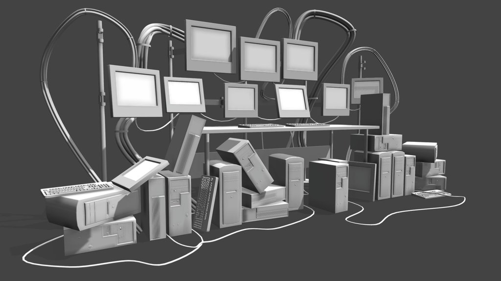 computer - A 3D model collection by hualuren - Sketchfab