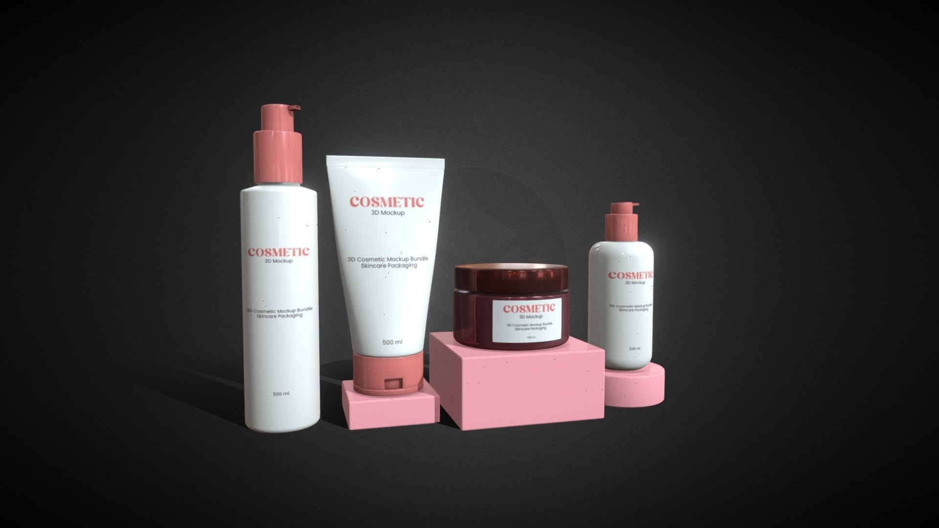 Cosmetic Mockup Bundle – Skincare Packaging - 3D model by wanna96id ...