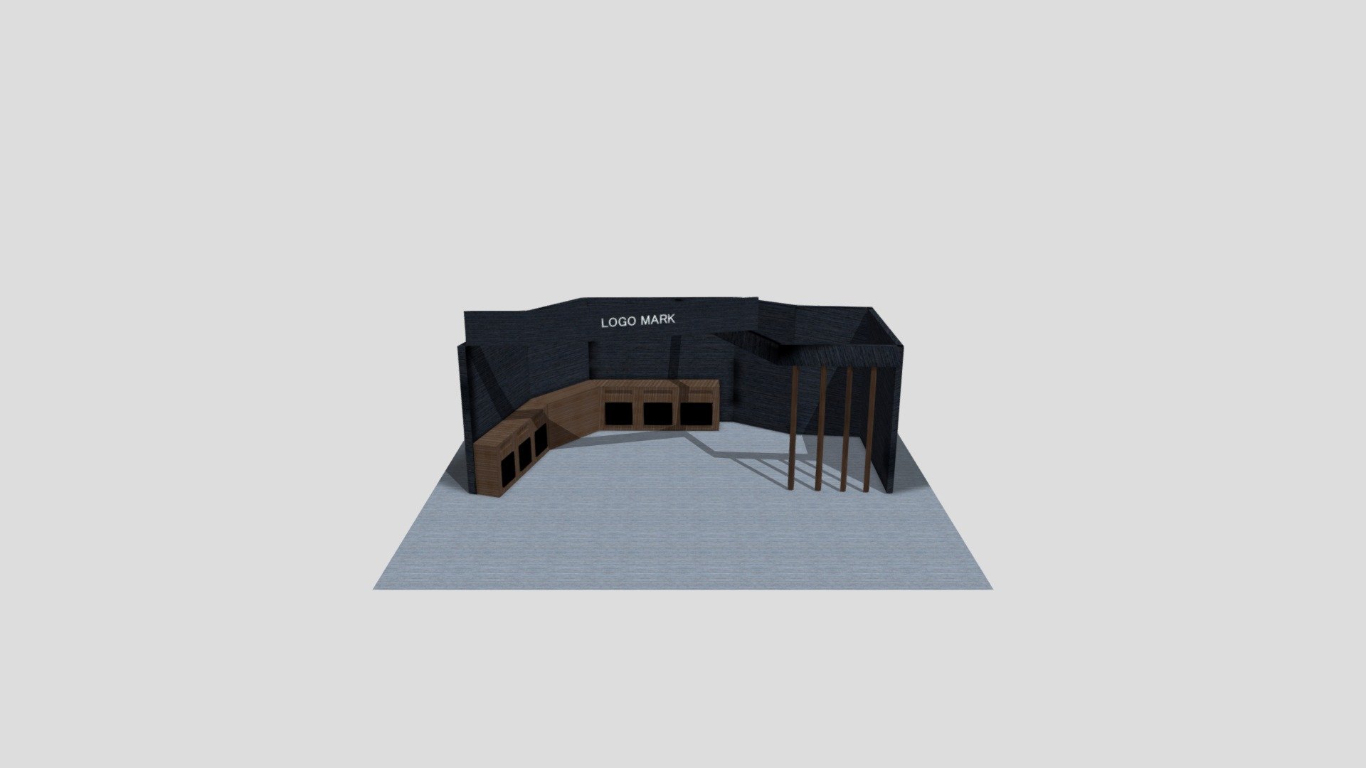 gray_booth - 3D model by takatakata [200e134] - Sketchfab