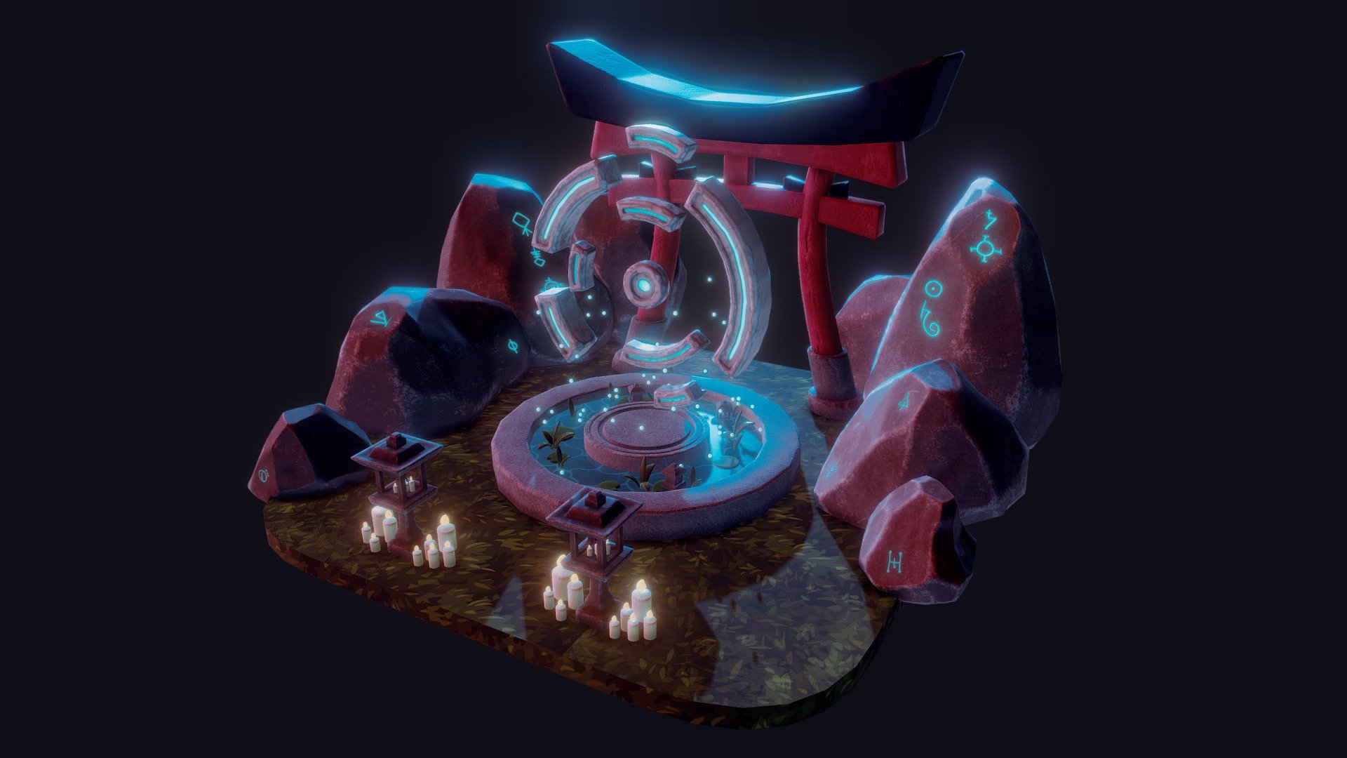 Japanese Garden - 3D model by Isabella Lee (@fadedinks) [200f5a6 ...
