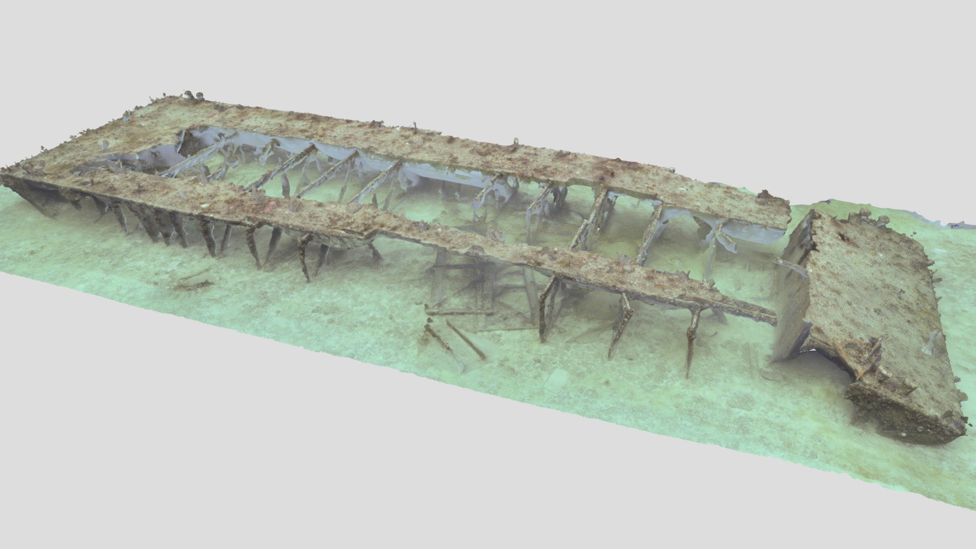 Delta Shoal Barge Wreck - Download Free 3D model by NOAA's Florida Keys ...