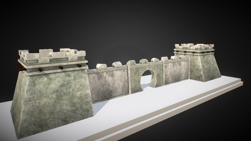 Fortress walls - 3D model by Max Caravitis (@maxc) [201134c] - Sketchfab