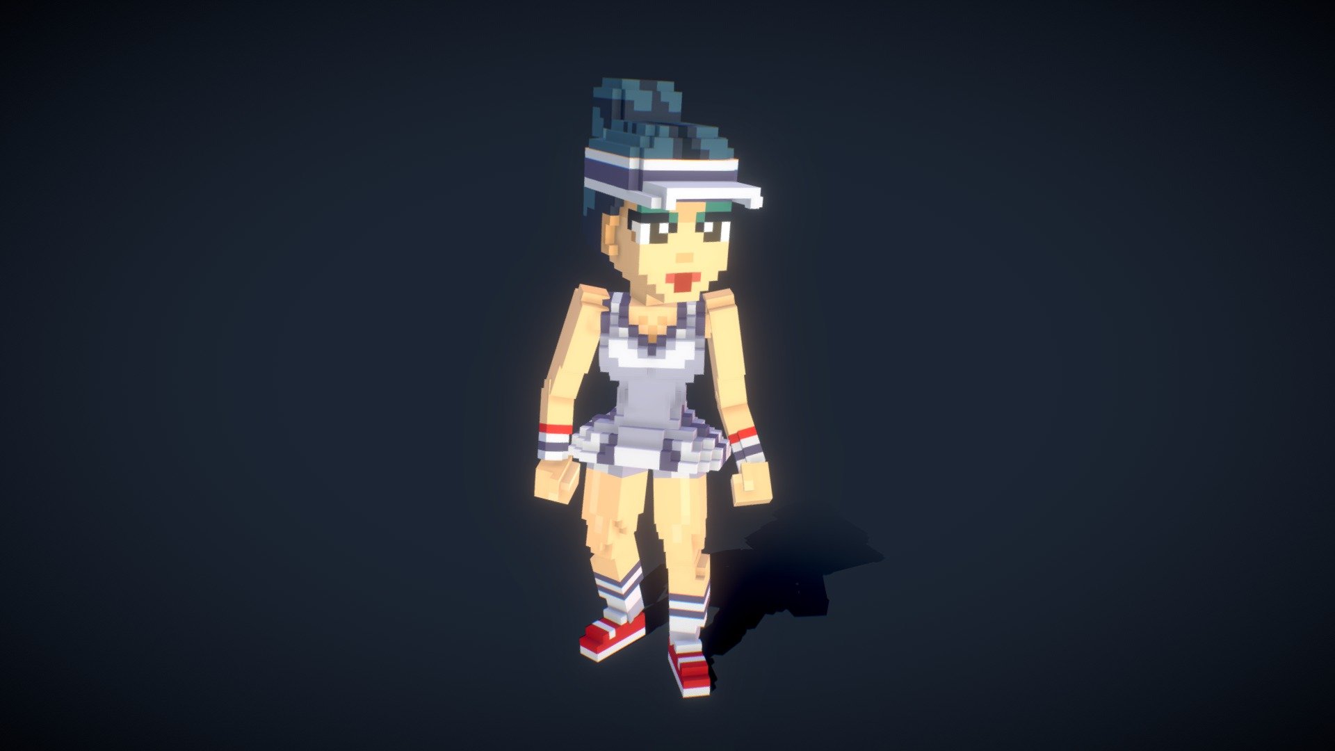 Tennis Player - Voxel Art - 3D model by BitGem [201409b] - Sketchfab