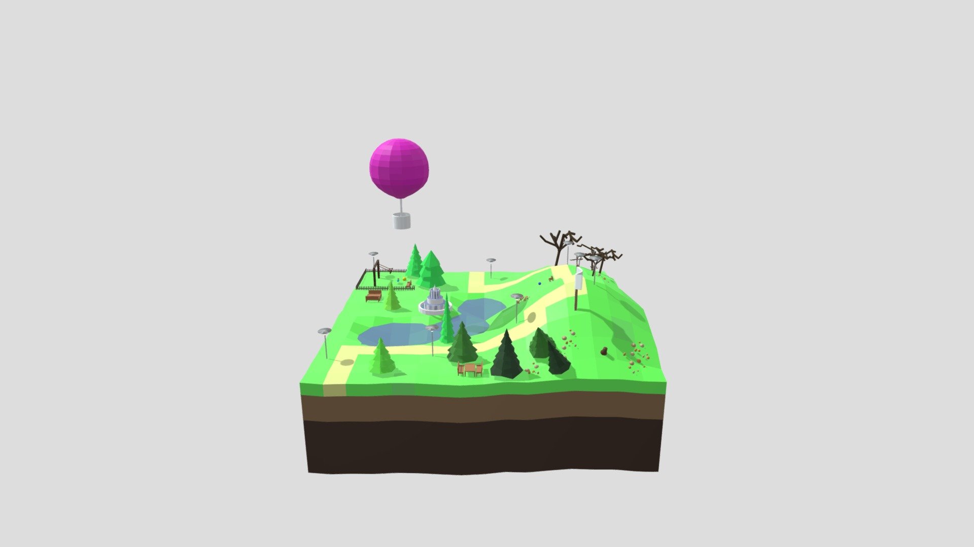 parc blender - 3D model by bo.oriane [20145c1] - Sketchfab