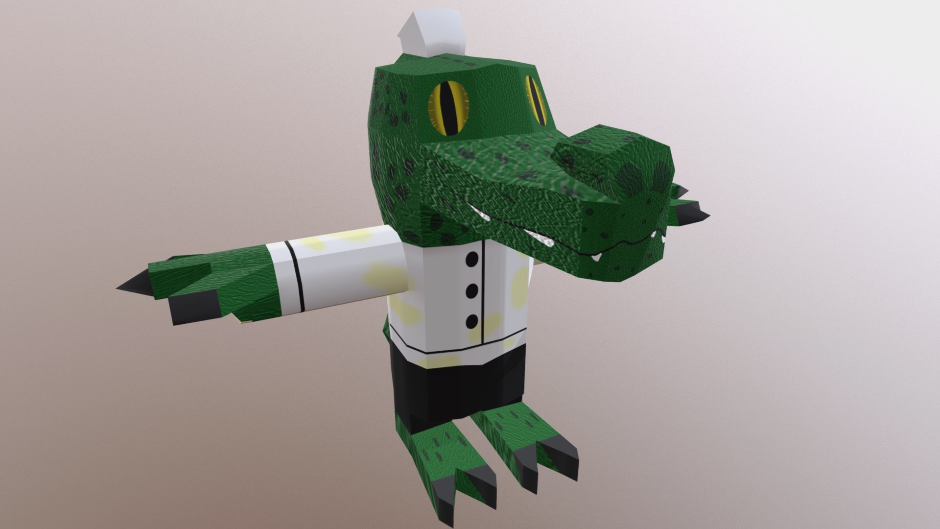 Crocky The Chef - 3D model by KpopJaylen [201f912] - Sketchfab