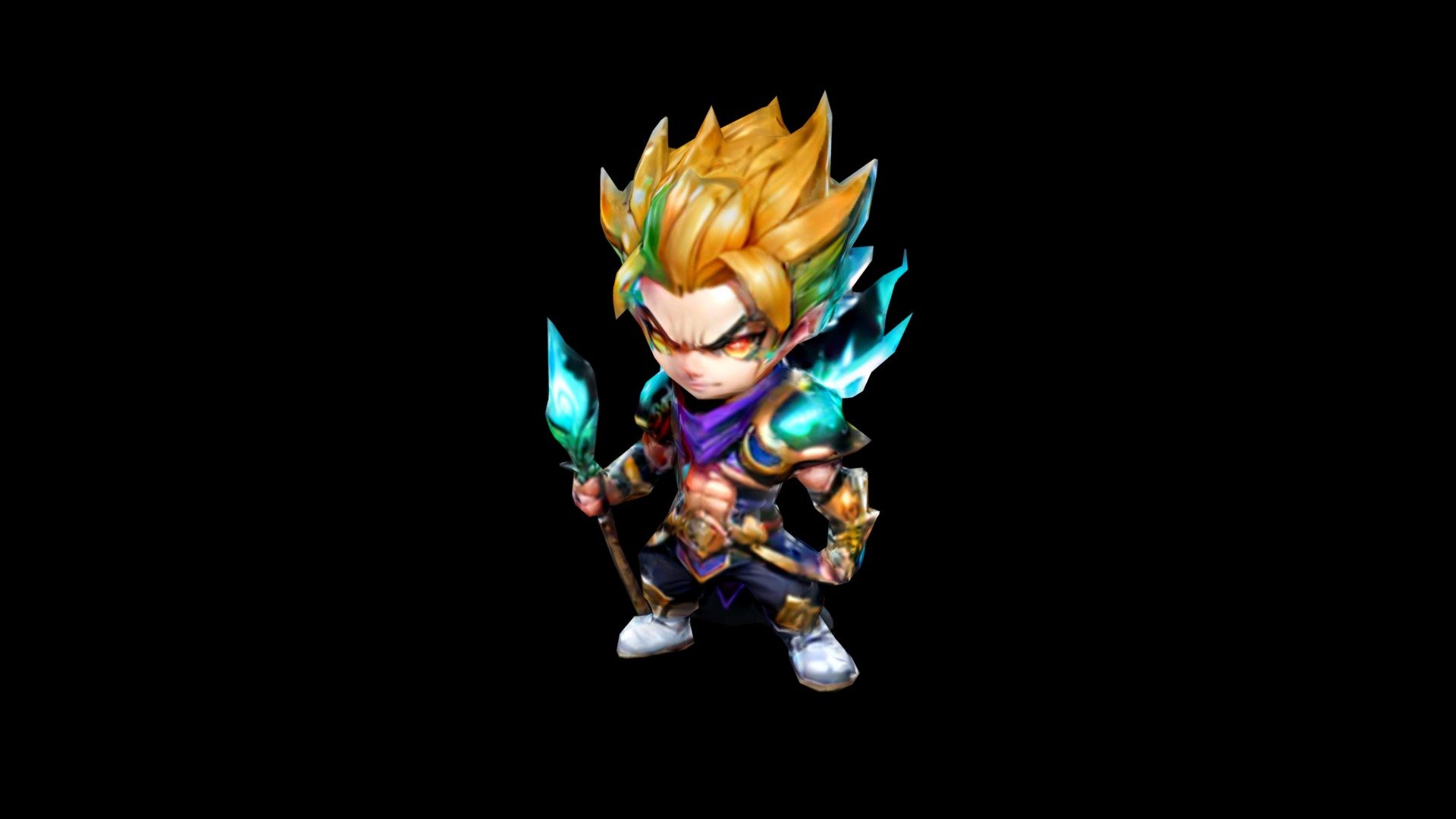 "Charming Hero Sprite Fighting for Justice!" - Download Free 3D model ...