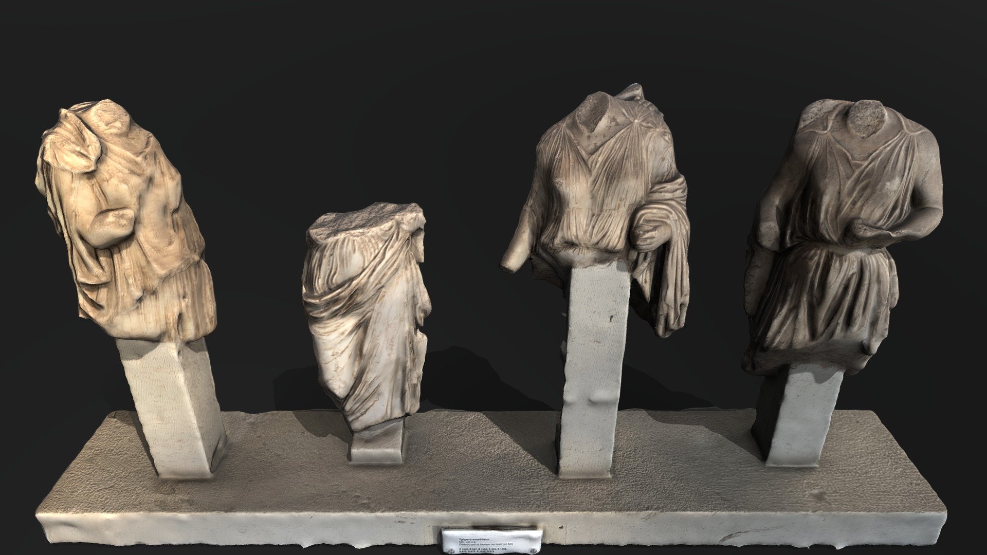 Set of Four Greek Statues - Buy Royalty Free 3D model by Austin ...