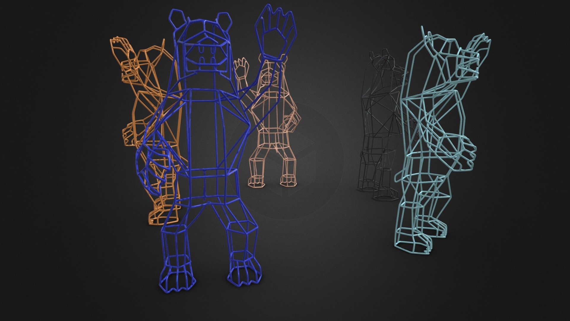 Marching Bear Object By Bend Goods - Buy Royalty Free 3D model by ...