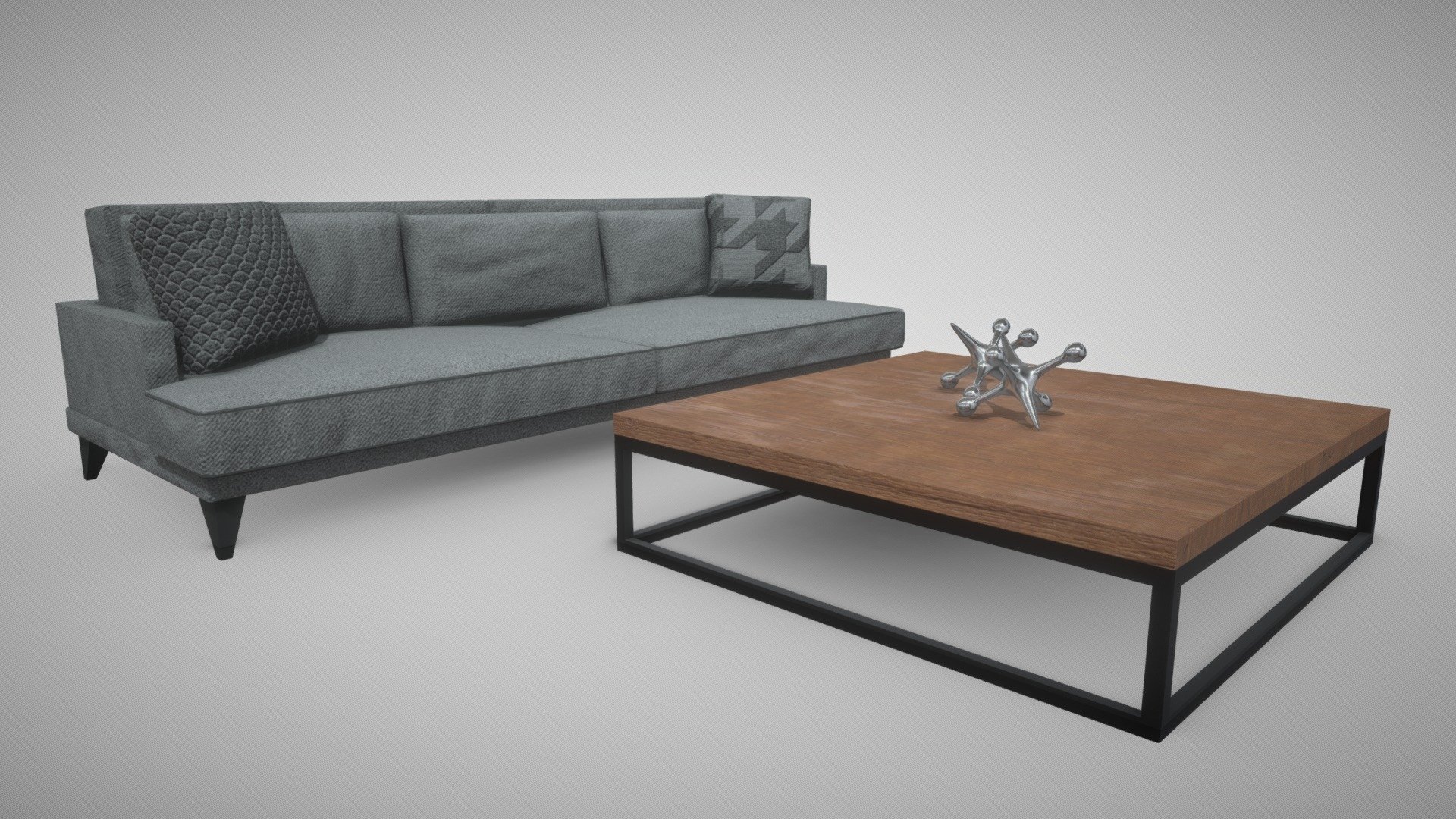 Modern Sofa And Table - Buy Royalty Free 3D model by Mora (@MoraAzul) [202fd3f] - Sketchfab Store