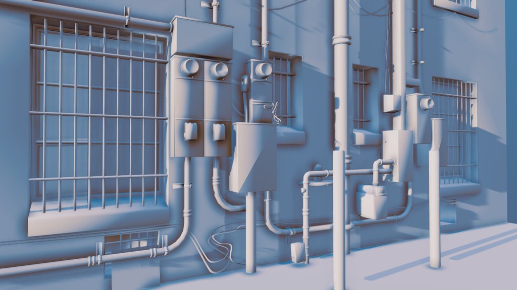 alley - A 3D model collection by vitata - Sketchfab