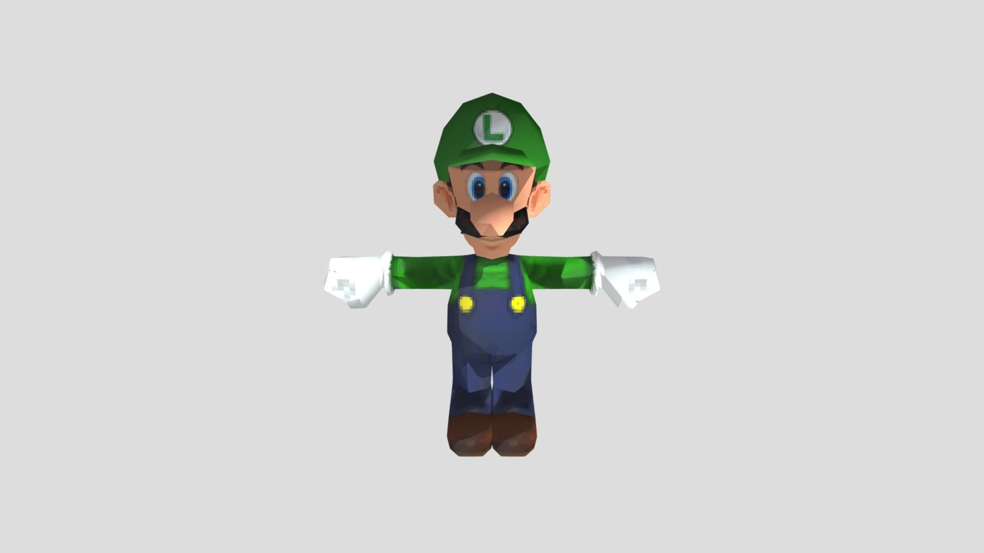 DS DSi - Super Mario 64 DS - Luigi - Download Free 3D model by Kyle ...