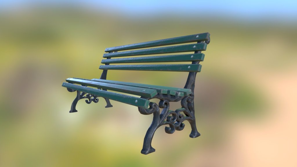 Old Park Bench Asset - 3D model by NatureManufacture [203fd4e] - Sketchfab